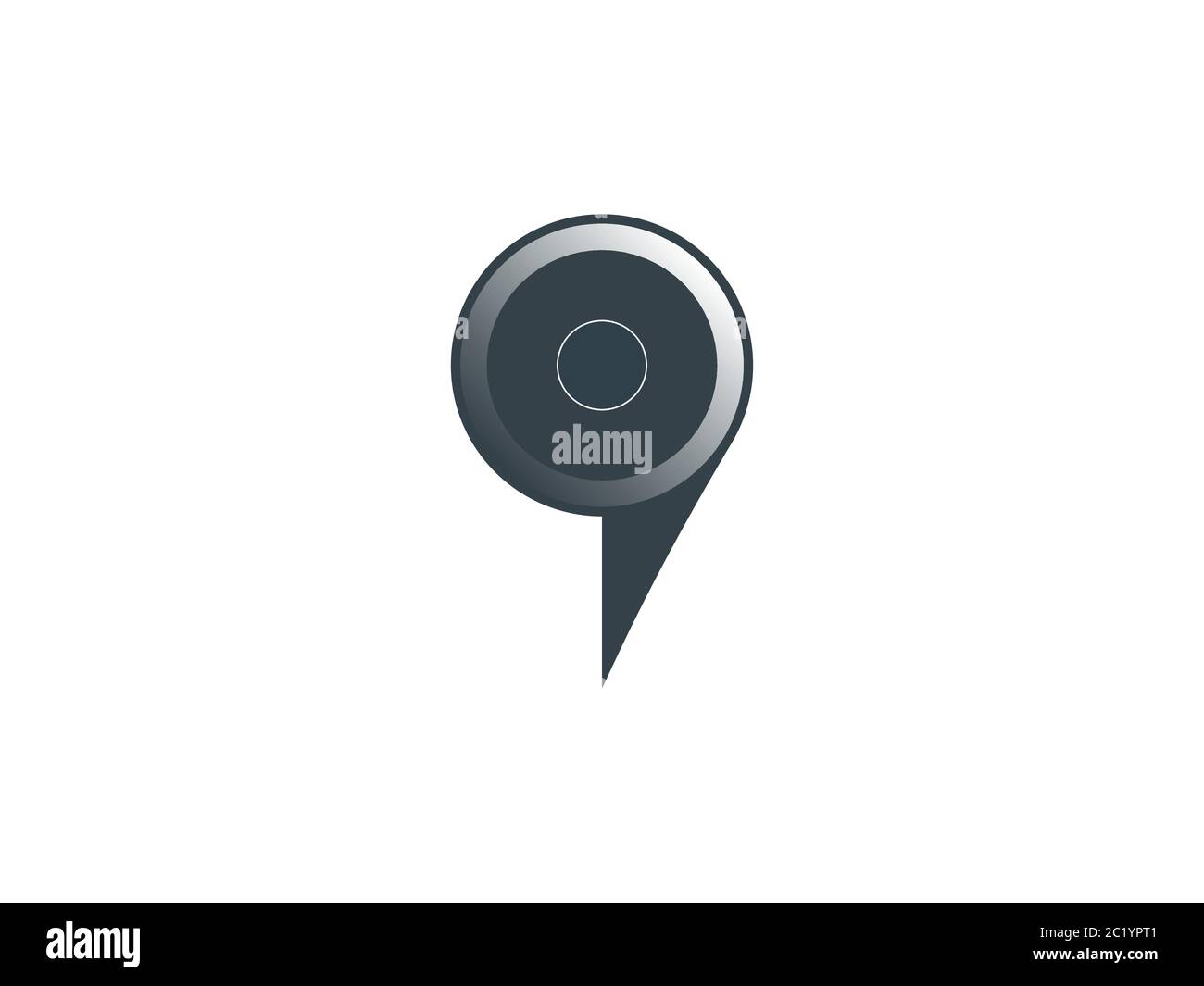 Map marker flat black white hi-res stock photography and images - Alamy