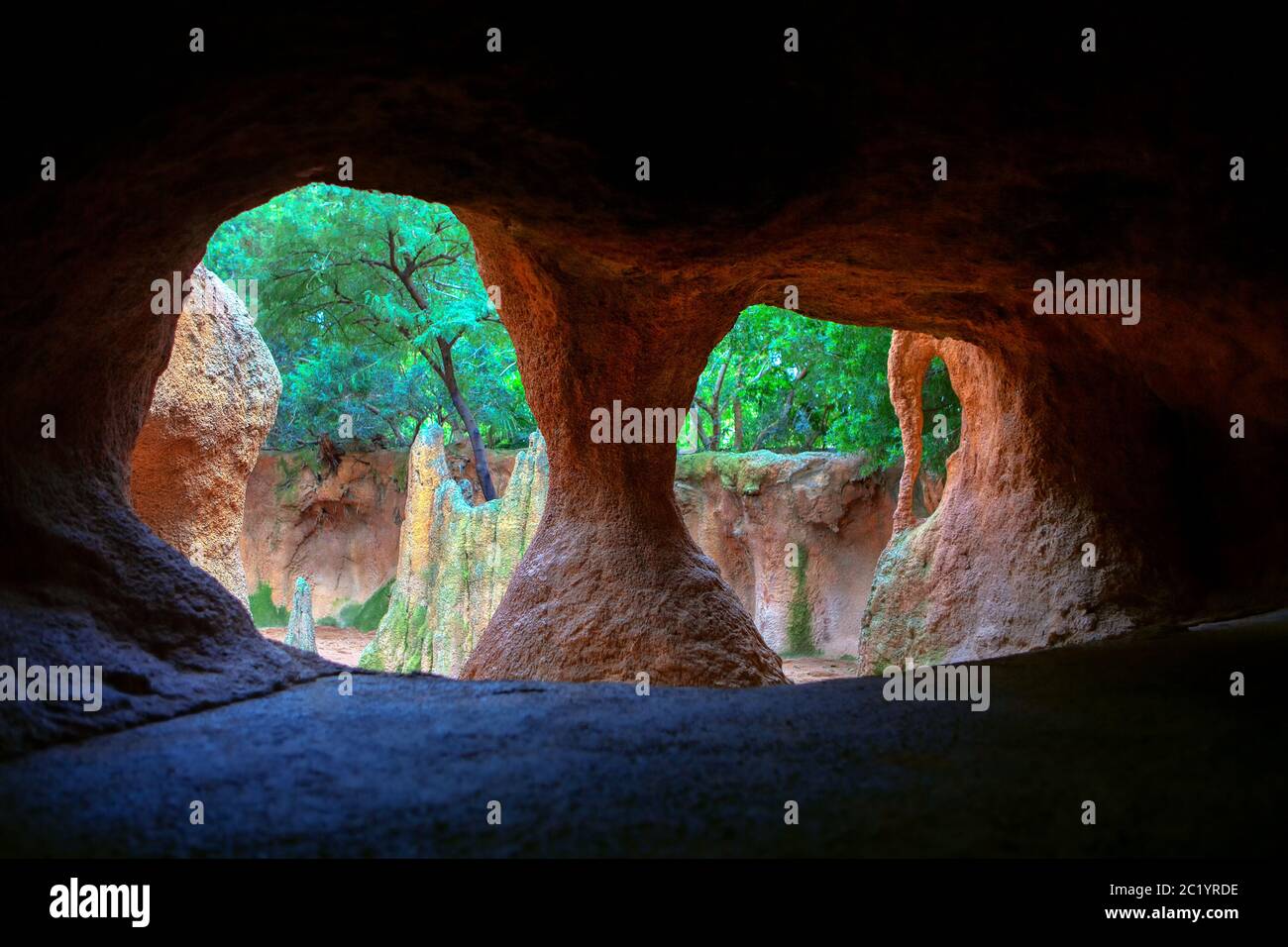 natural monument , view from inside of the cavern Stock Photo - Alamy