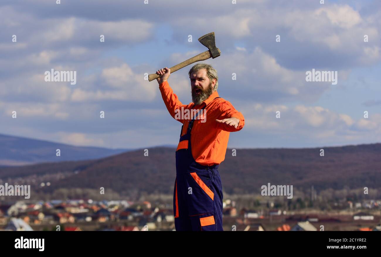 Axe man hi hi-res stock photography and images - Alamy