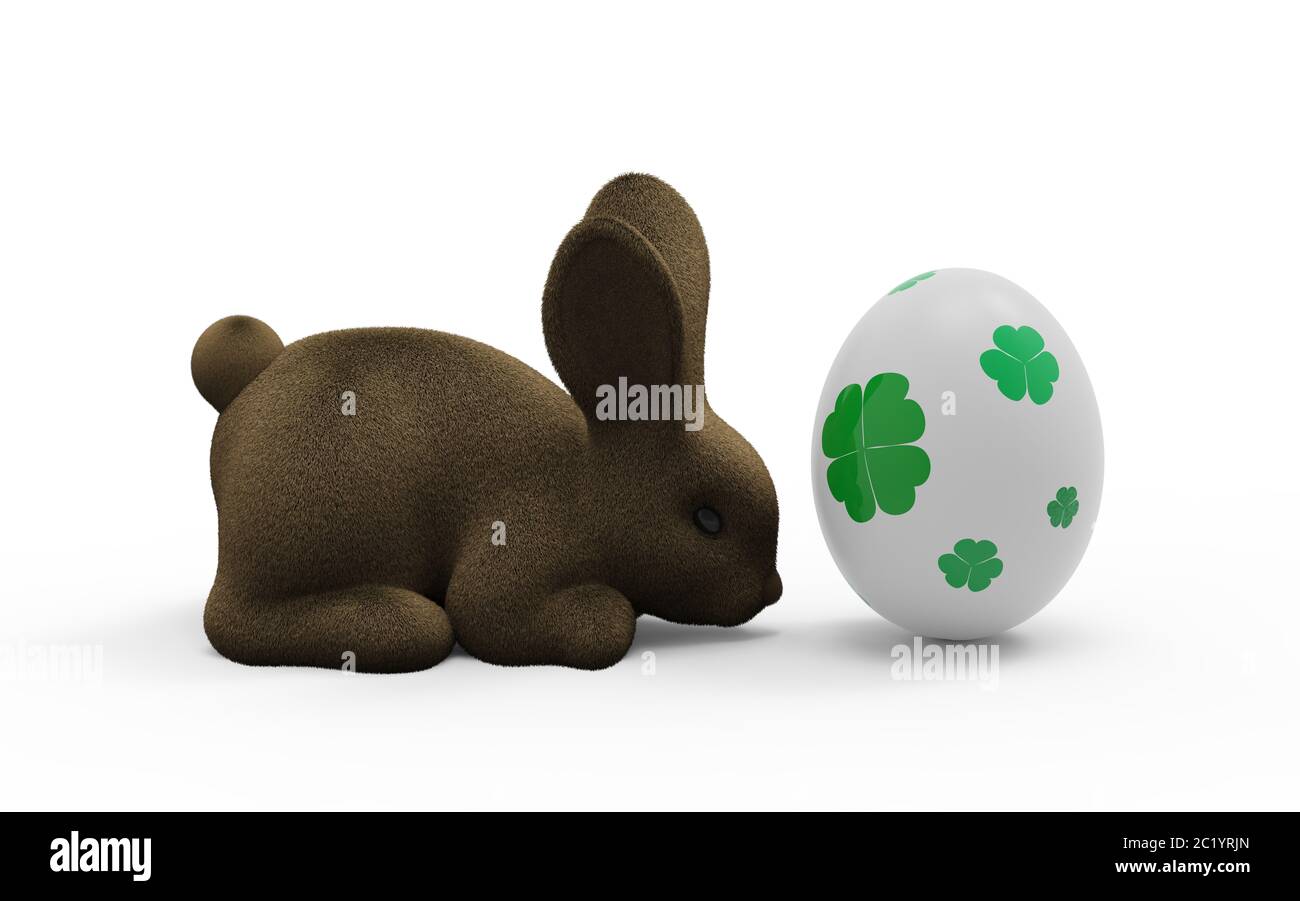 Easter bunny and egg Stock Photo - Alamy