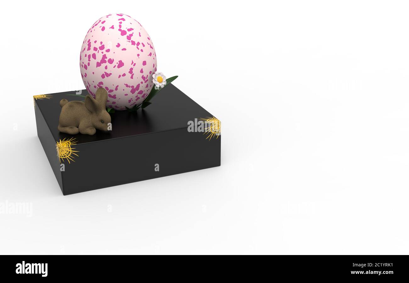 Black bunny on gift box hi-res stock photography and images - Alamy