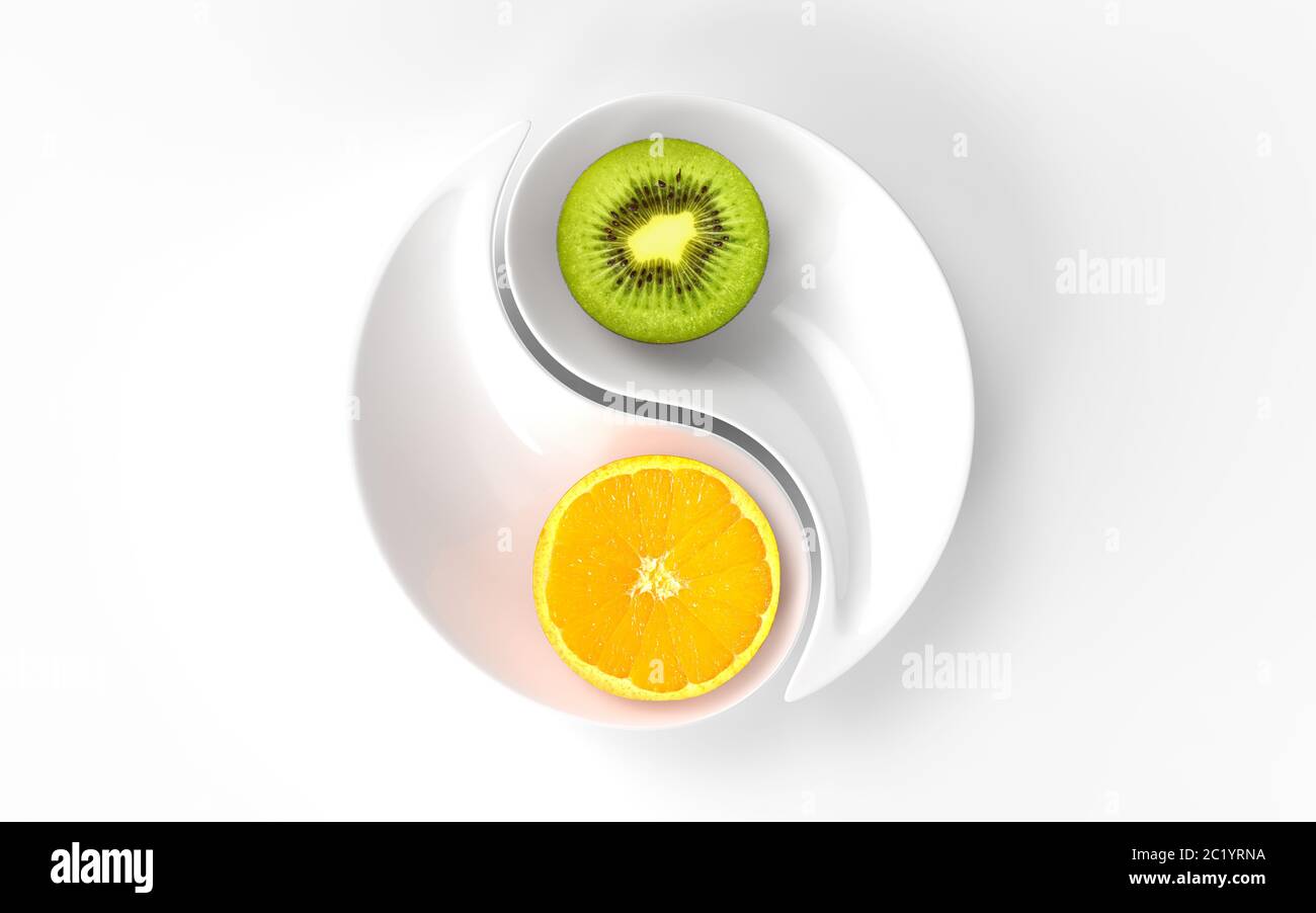 Balanced health Yin Yang Stock Photo - Alamy
