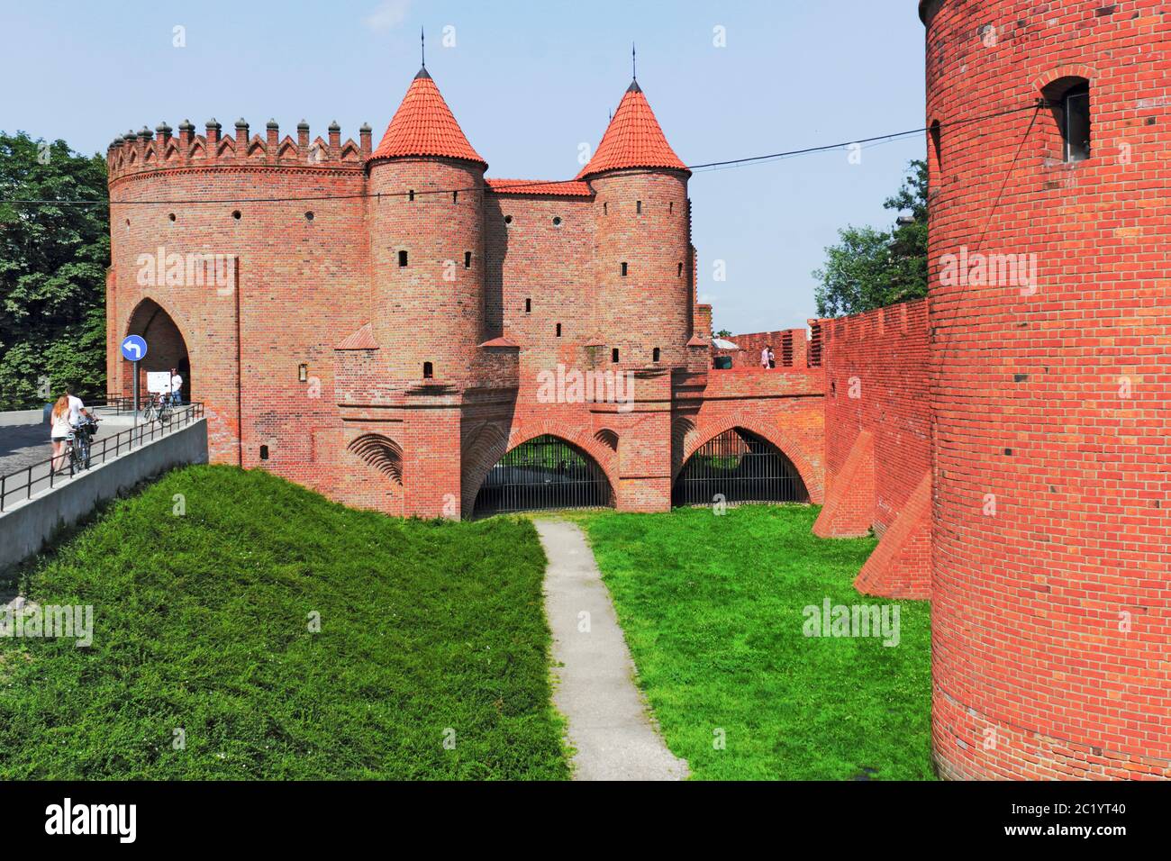 Barbican and fortress walls Stock Photo - Alamy