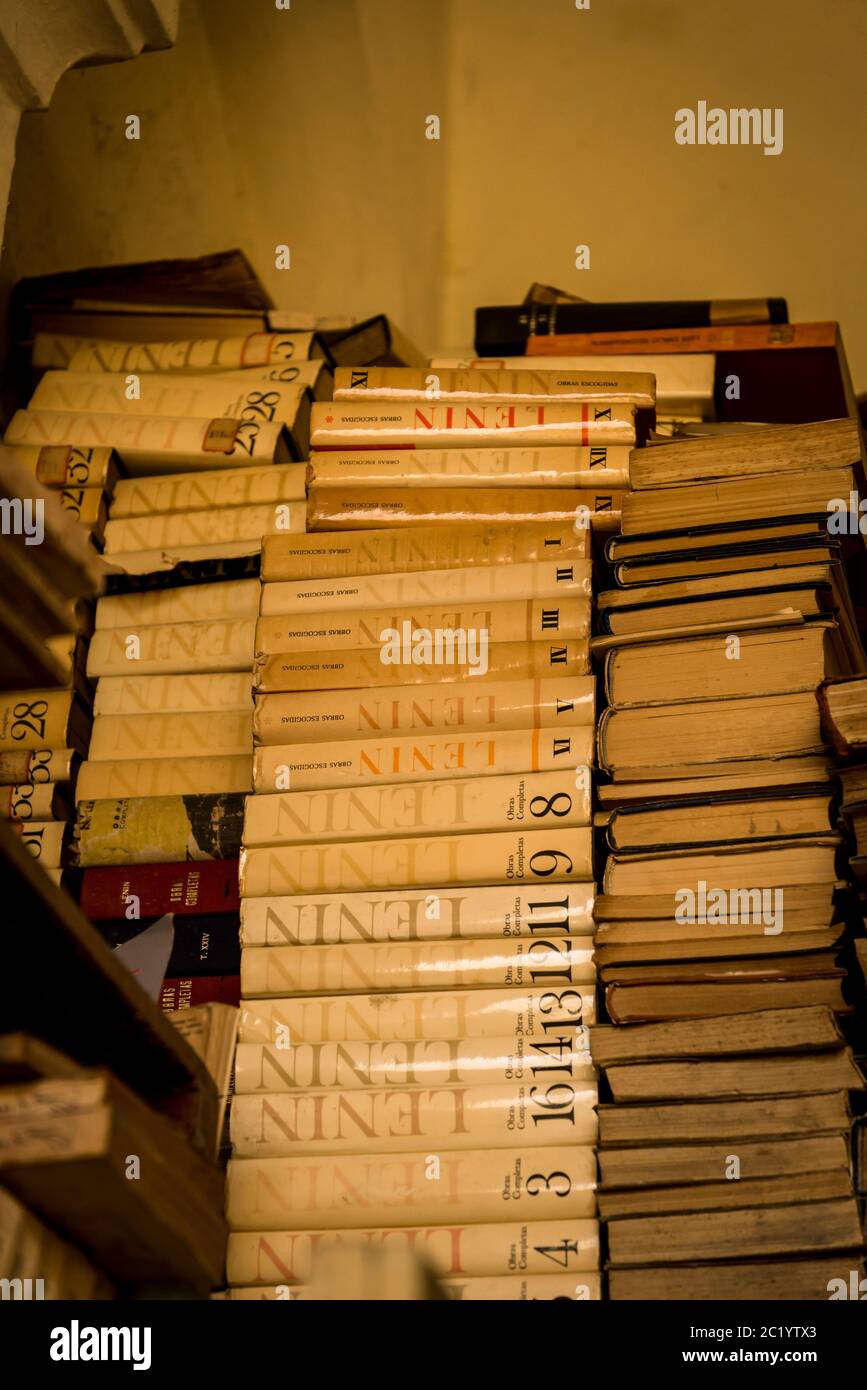 Collected works of Lenin, Marti Library, Santa Clara, Cuba Stock Photo ...