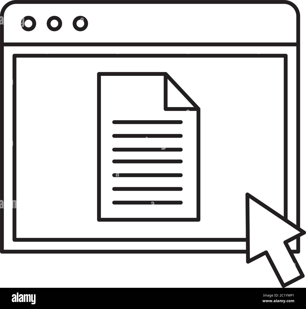 Website page silhouette style icon design, Technology internet media ...