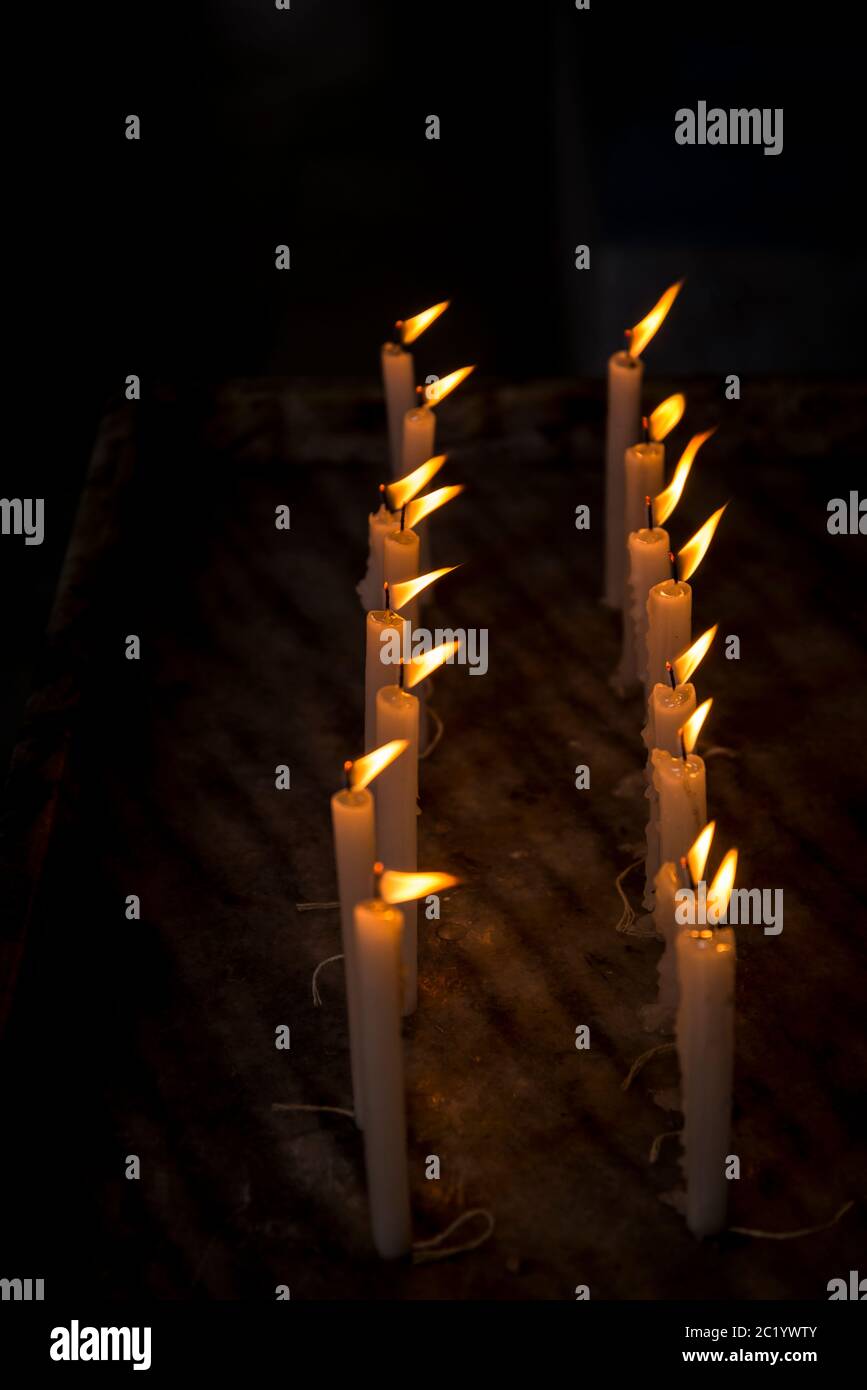 Two lighted candle hi-res stock photography and images - Alamy