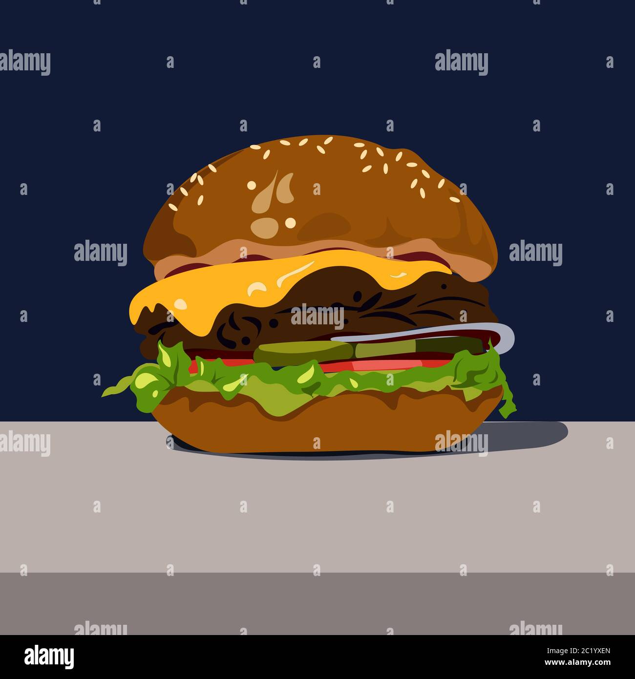 Cakes and sandwiches pattern. Vector illustration Stock Vector Image ...