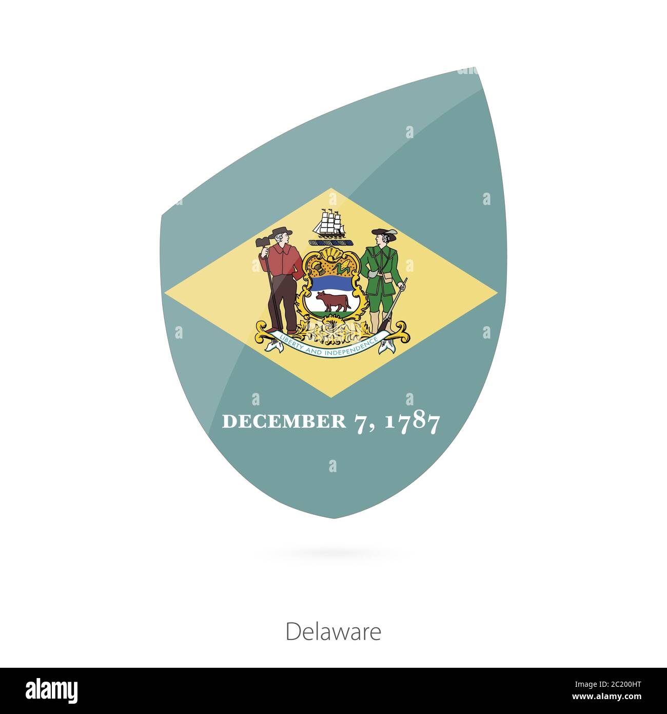 Flag of Delaware. Vector Illustration Stock Vector Image & Art - Alamy