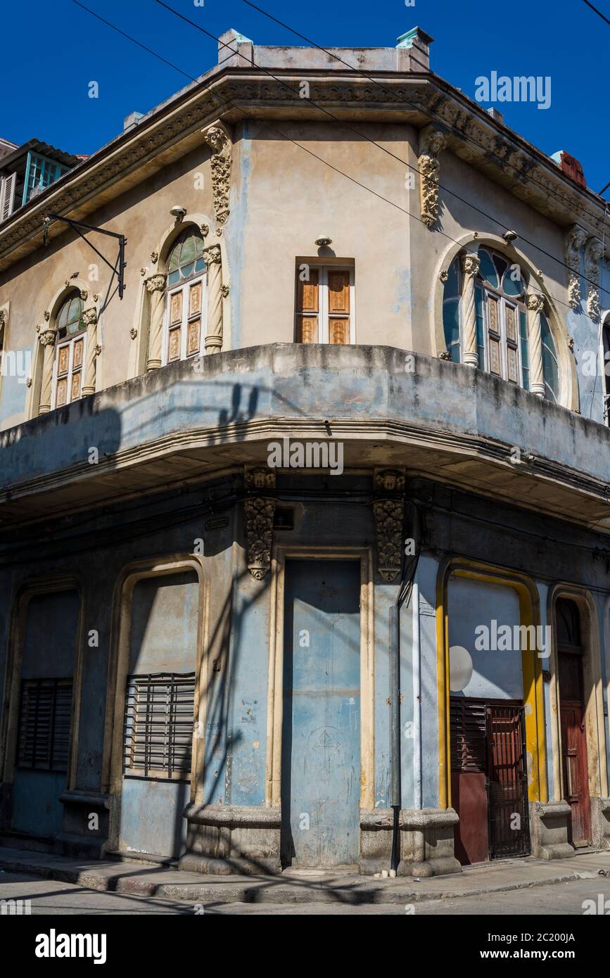 Spanish colonial style architecture in Havana Centro, a working class ...