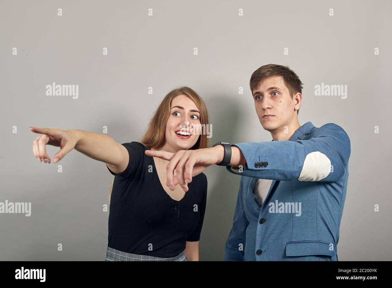 Man finger pointing forward hi-res stock photography and images - Alamy