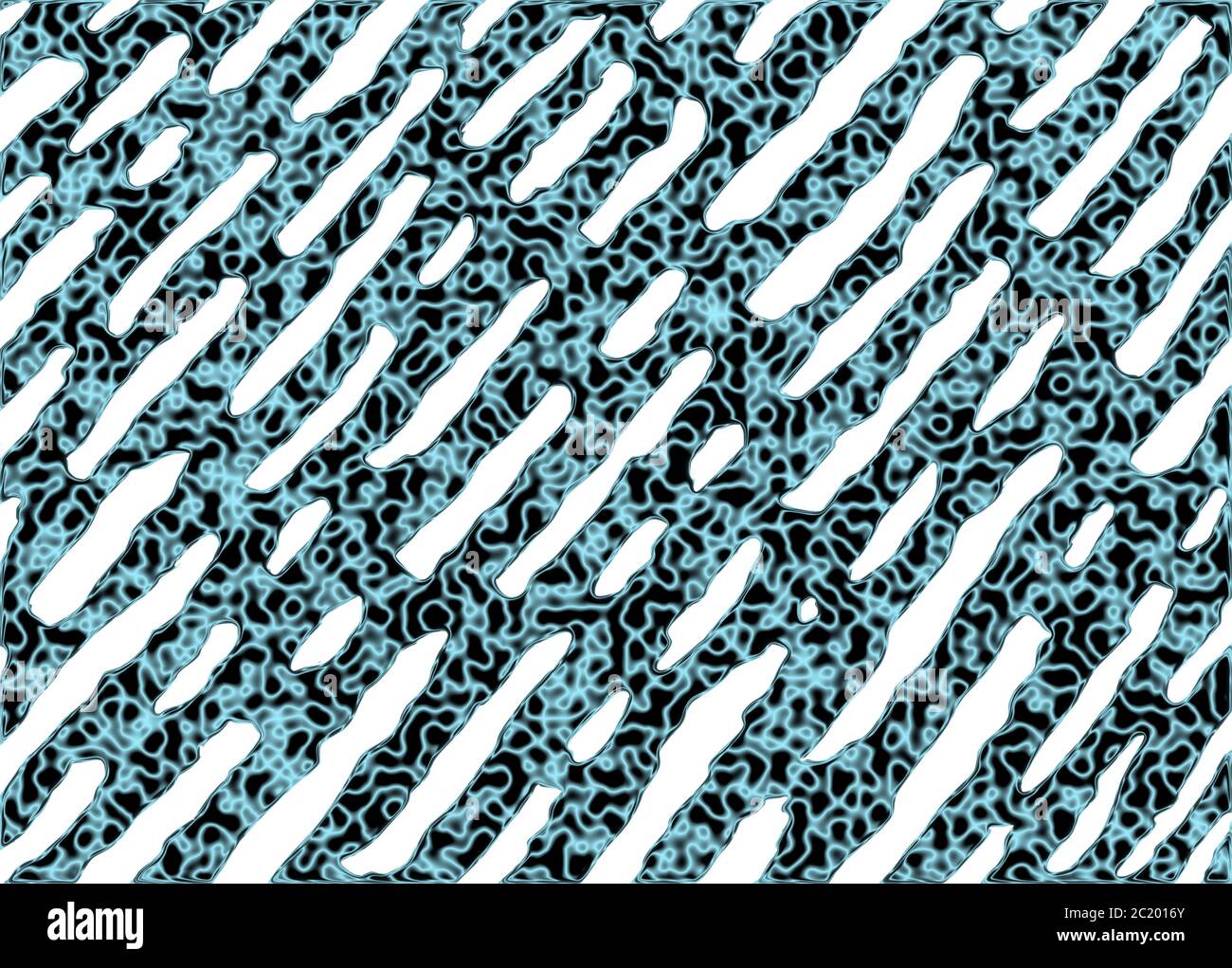 Abstract background of irregular white lines on black liquid style base ...