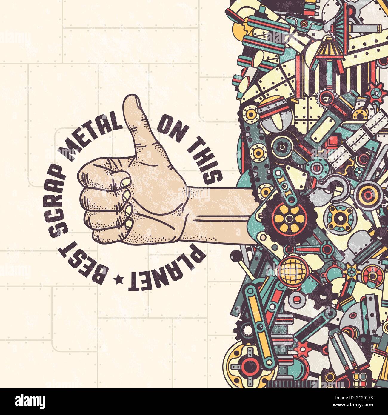 Scrap metal recycling Stock Vector Images - Alamy