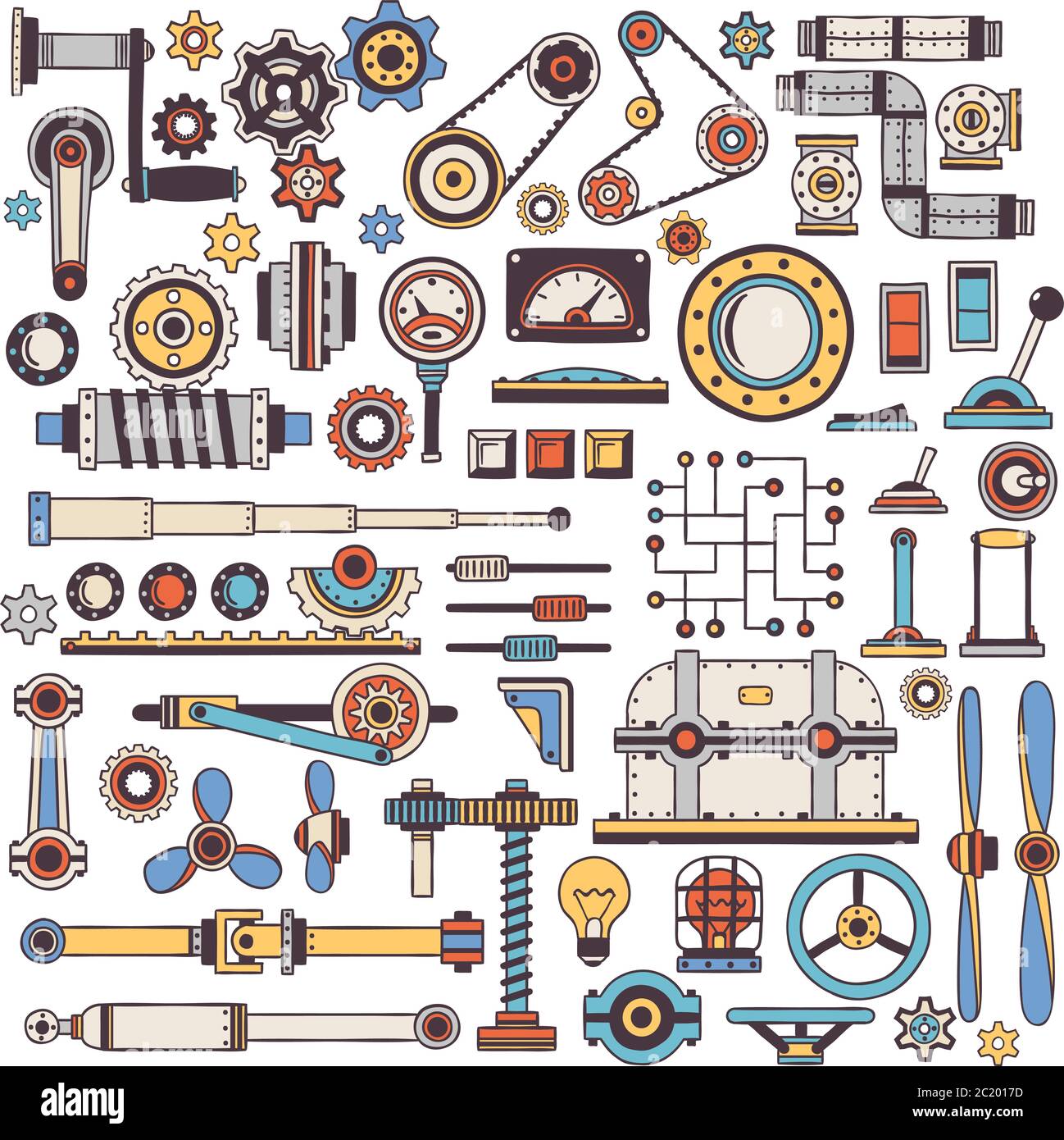 Engine parts pattern Stock Vector Images - Alamy