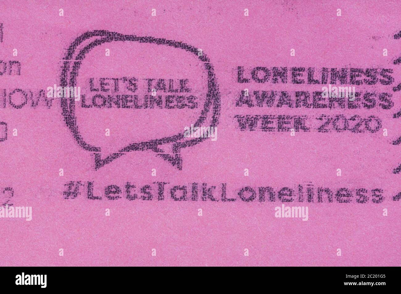 Lets talk loneliness message hi-res stock photography and images - Alamy