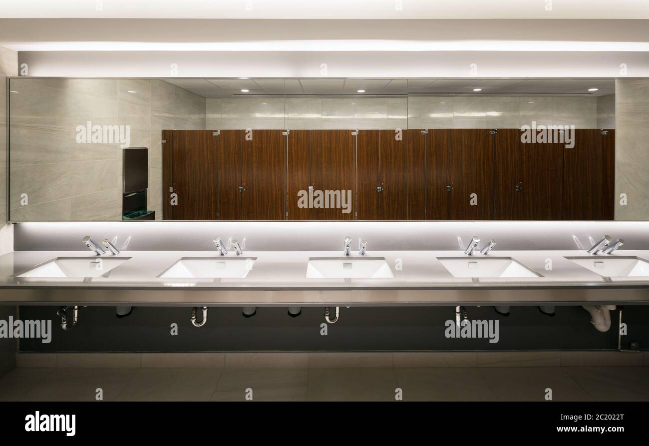 New contemporary washroom in an office building Stock Photo - Alamy
