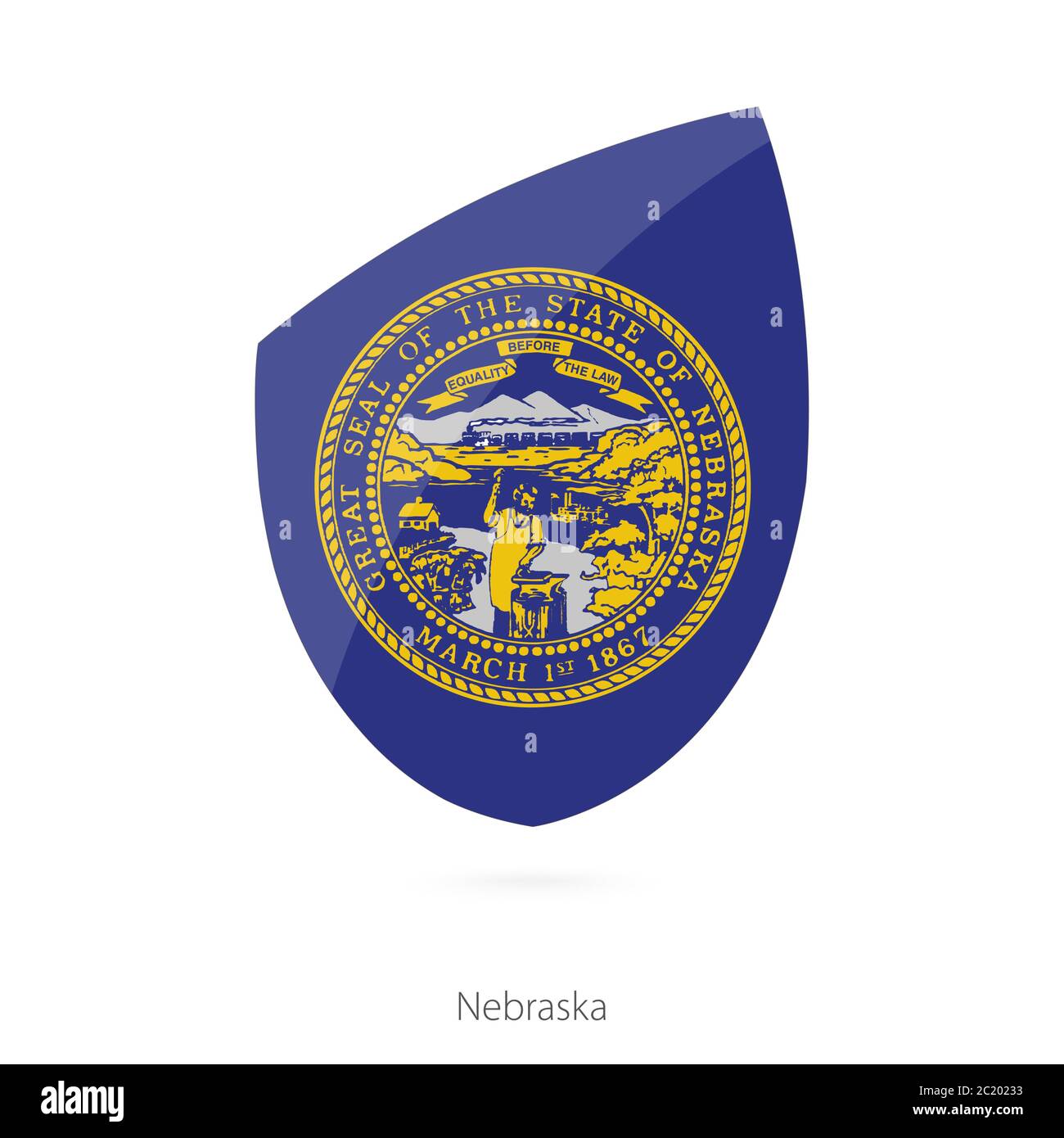 Flag of Nebraska. Vector Illustration Stock Vector Image & Art - Alamy