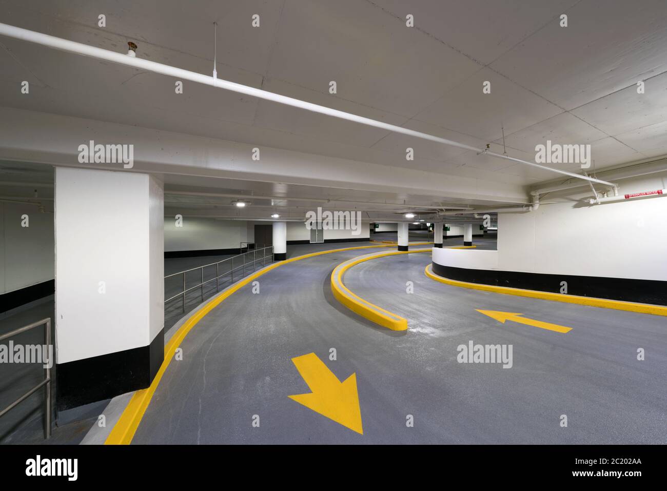 Entry and exit road for a New Underground Parking Garage of a Shopping ...