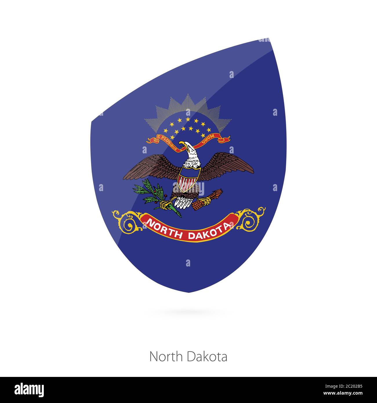 Flag of North Dakota. Vector Illustration Stock Vector Image & Art - Alamy