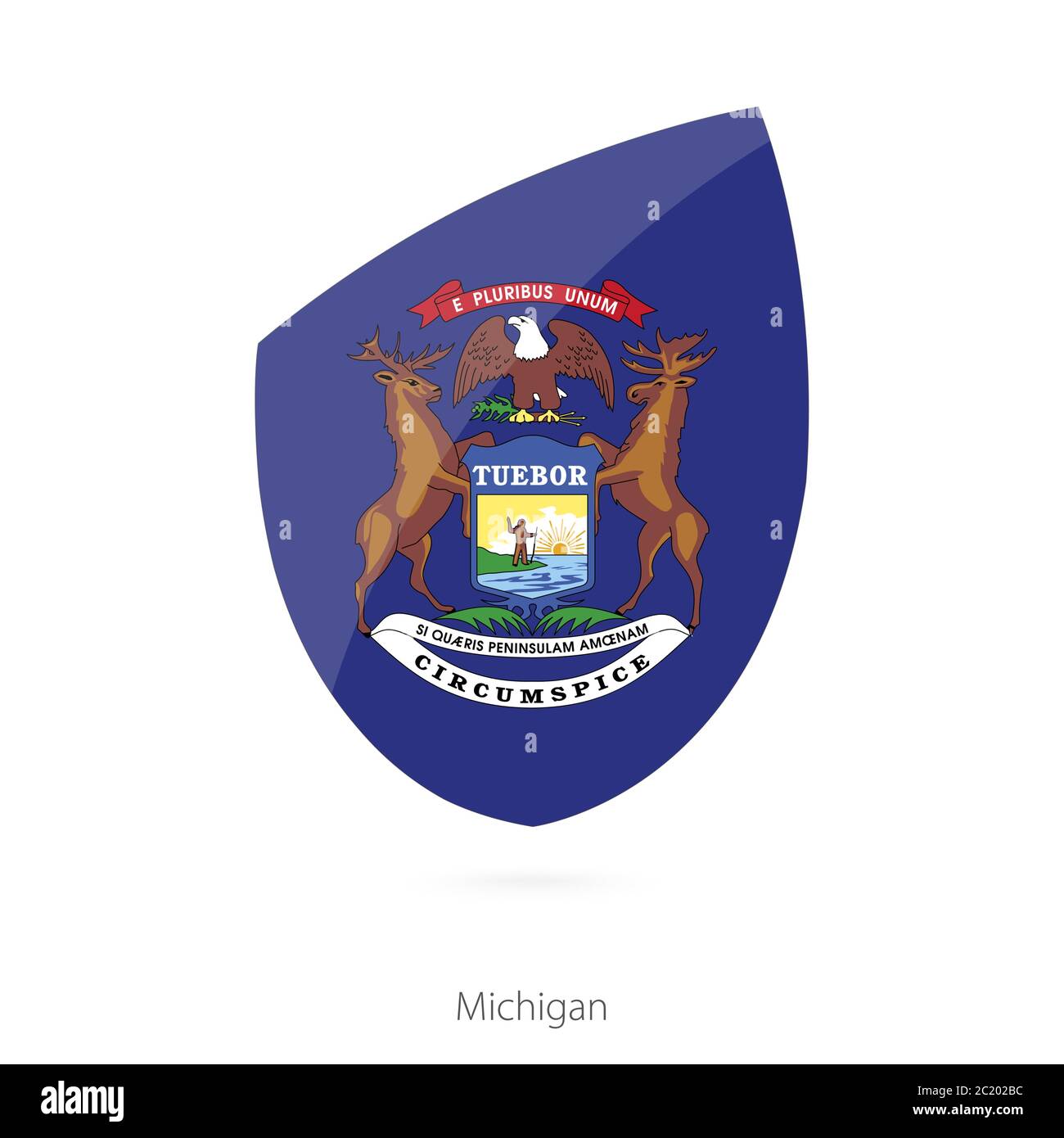 Flag of Michigan. Vector Illustration Stock Vector Image & Art - Alamy