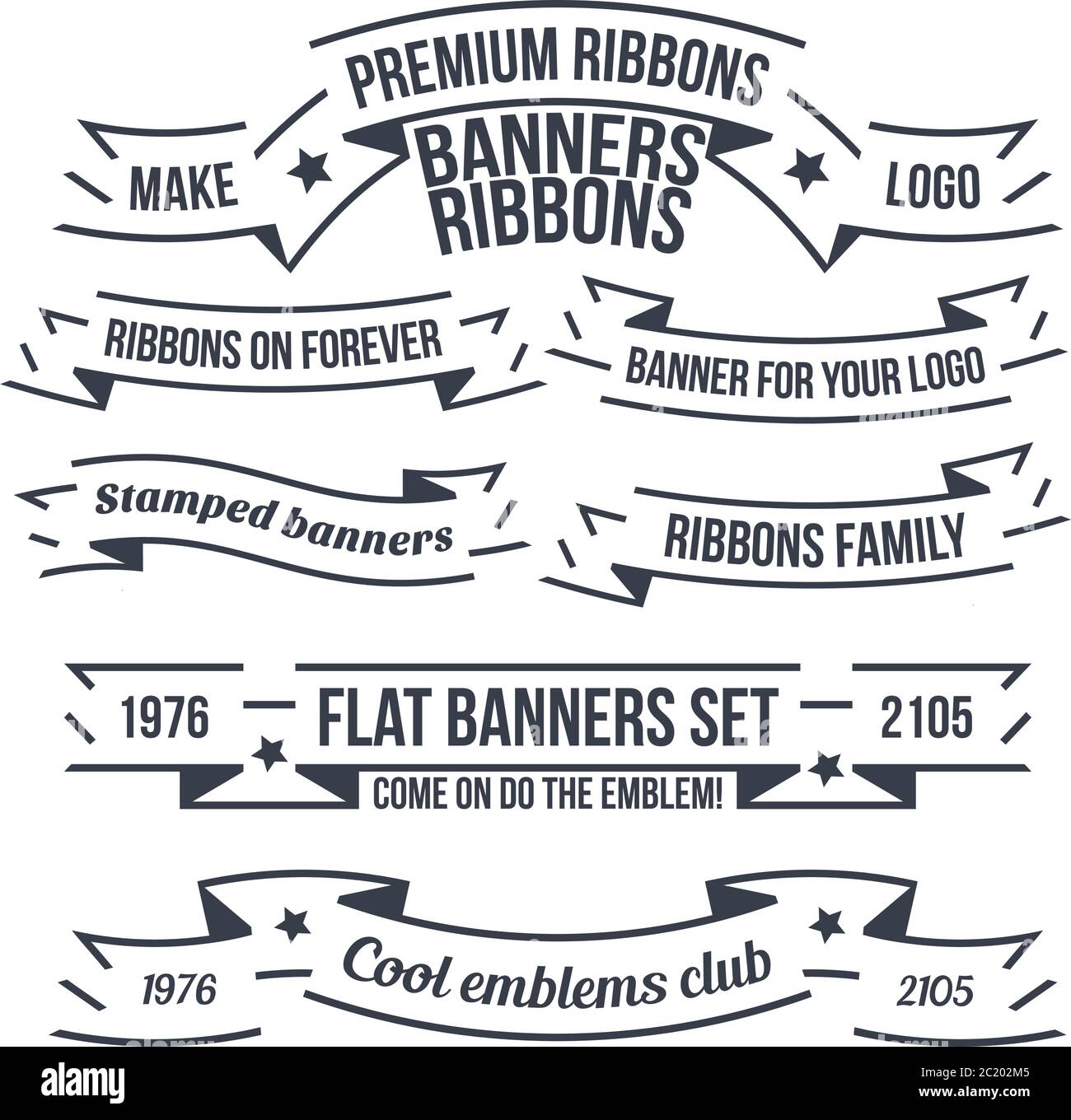 Ribbons for logo hi-res stock photography and images - Alamy