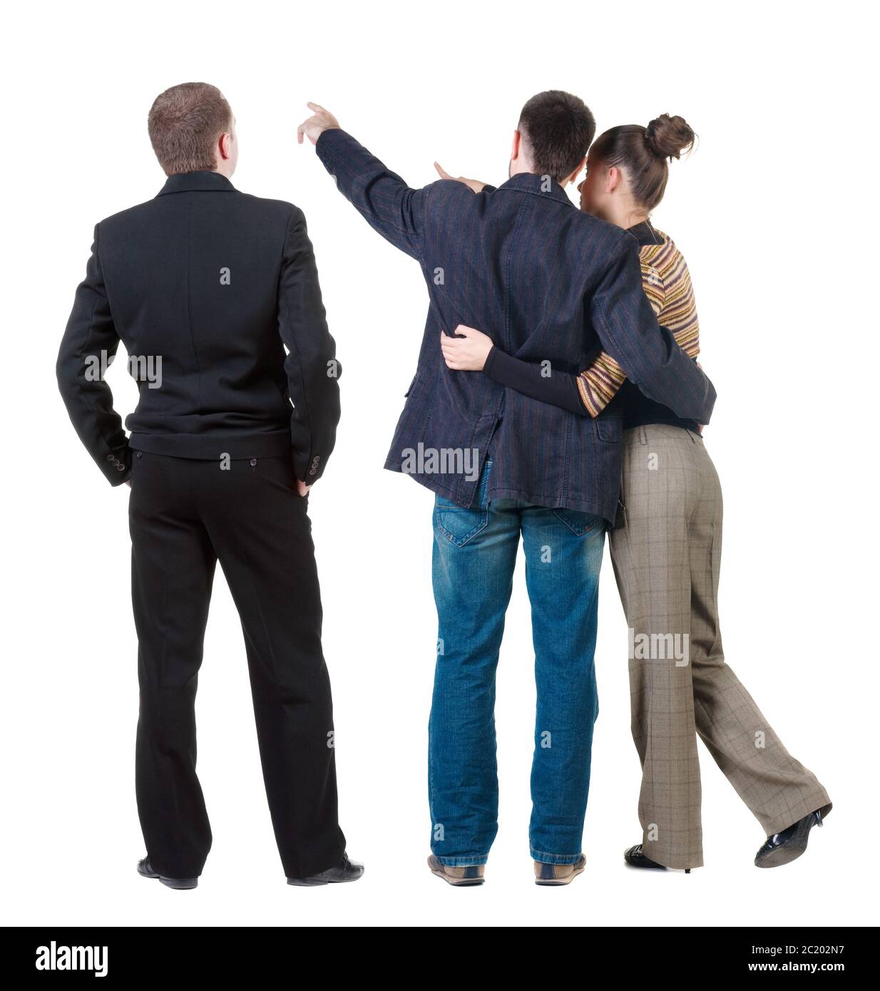 Back view group business people in suit. Business team. Rear view ...