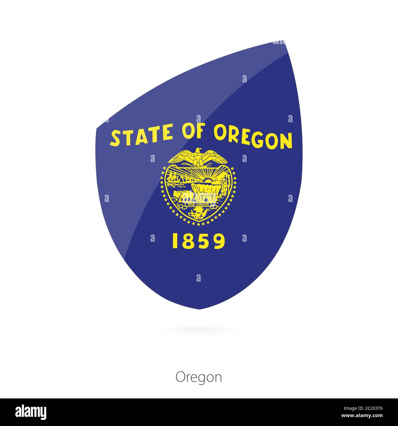Oregon political map Cut Out Stock Images & Pictures - Alamy