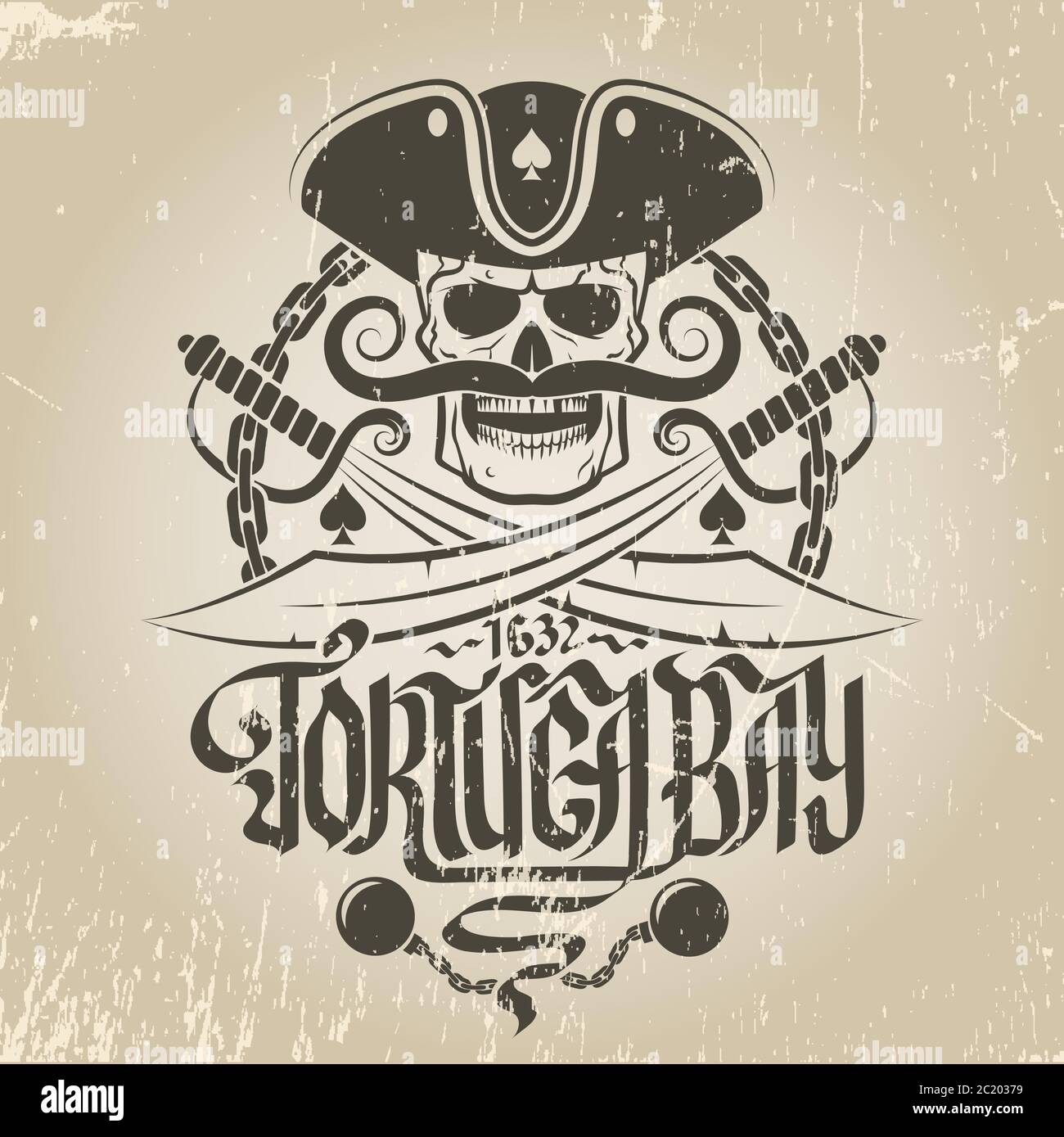 Skull mustache in vintage Stock Vector Images - Alamy