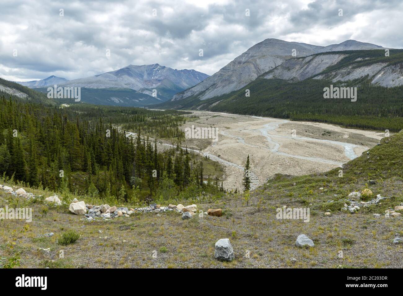 Liard River and Landscape along the Alaska Highway Stock Photo - Alamy