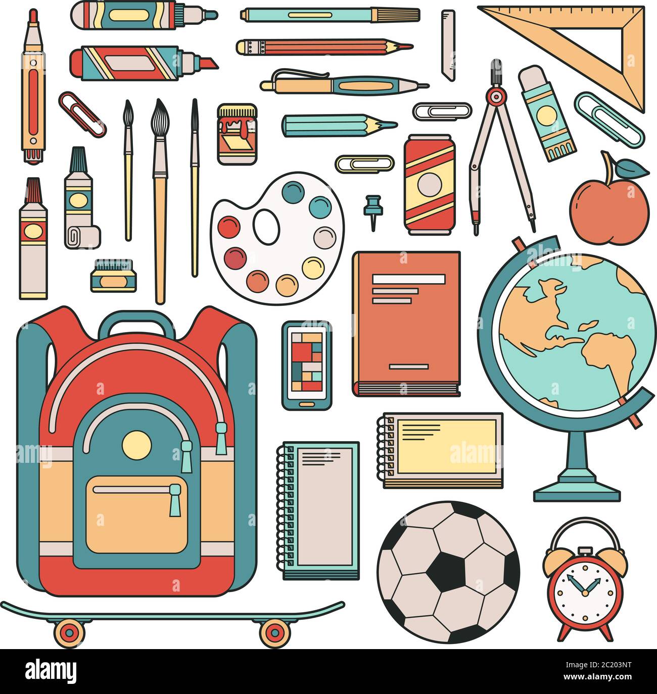 School illustration Stock Vector Images - Alamy