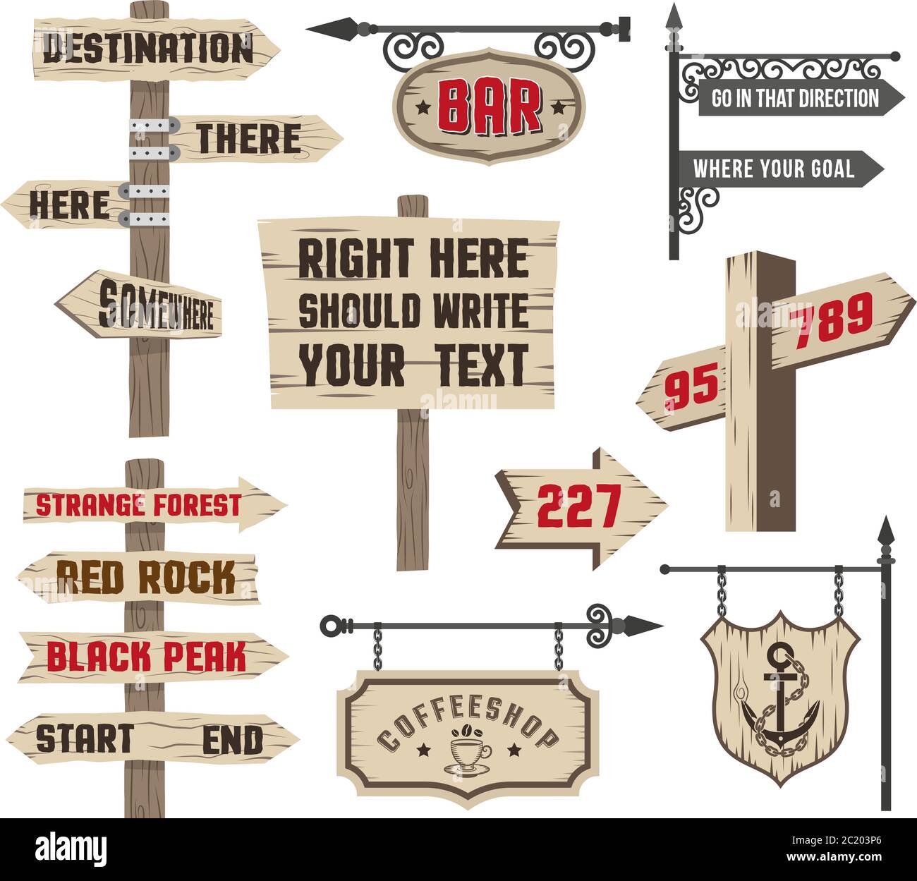 Iron signposts Stock Vector Images - Alamy