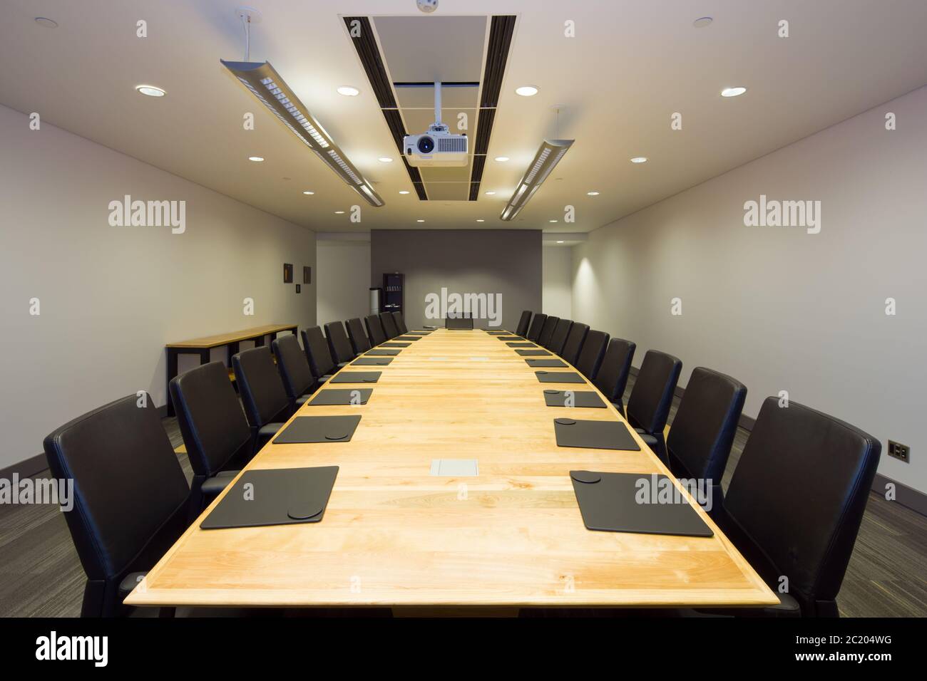 Boardroom viewed from the head of the table Stock Photo - Alamy