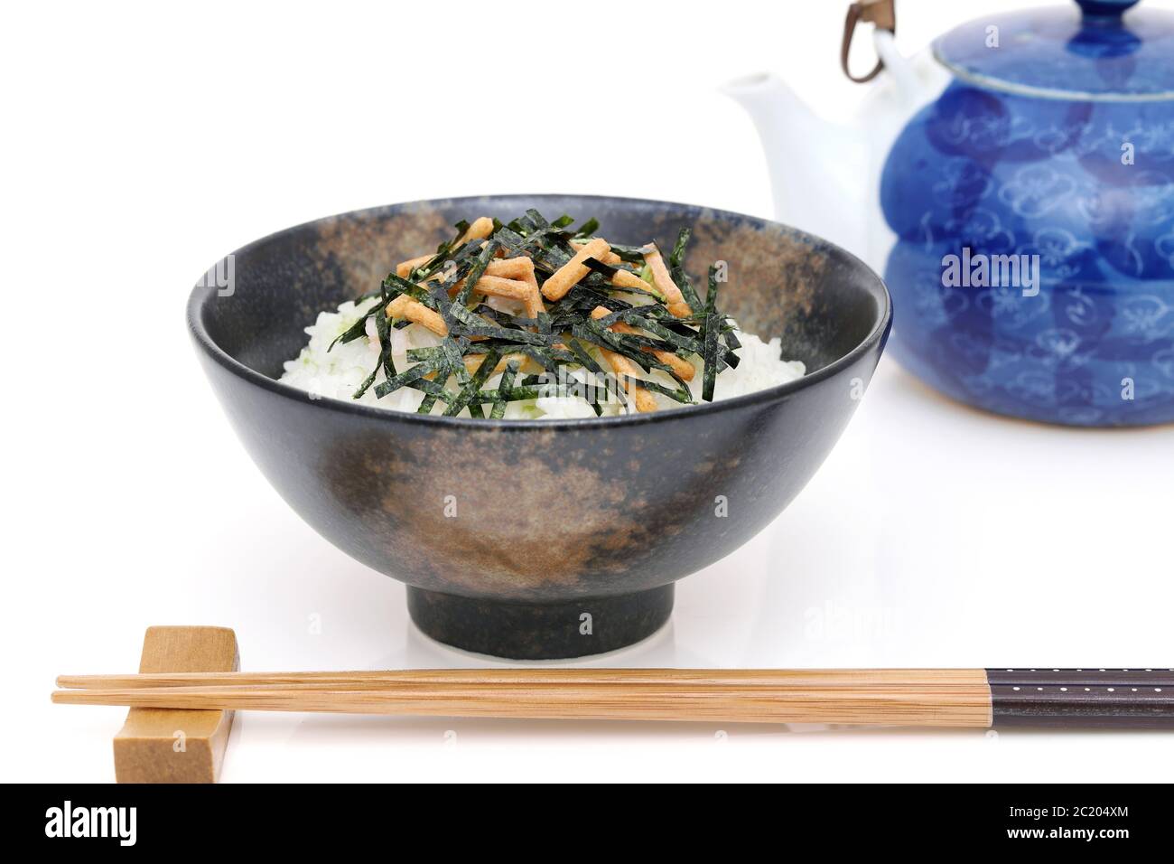 Ochazuke - Japanese cuisine, chazuke with nori and snack Stock Photo ...