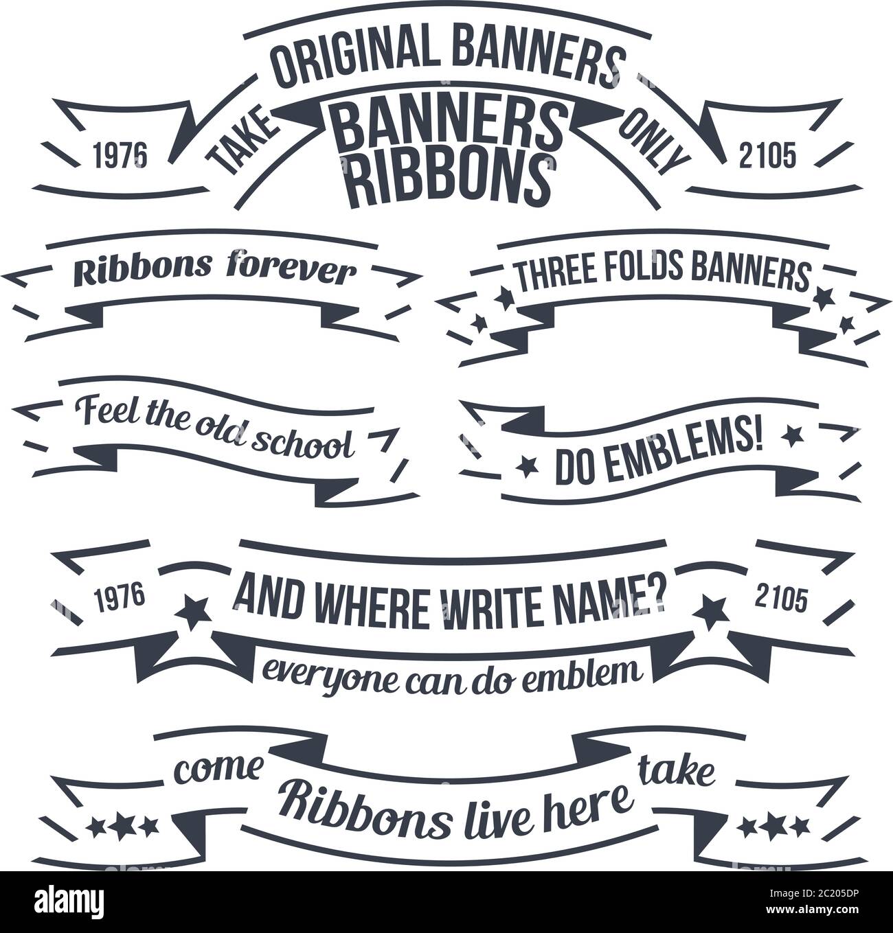 Title set Stock Vector Images - Alamy