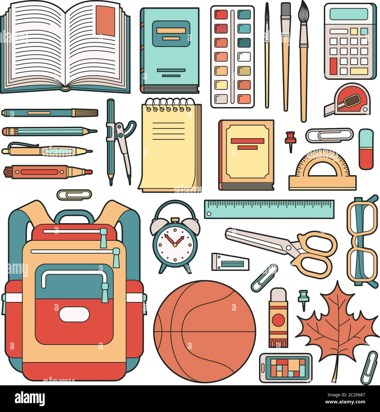 Calculator pencil classroom Stock Vector Images - Alamy