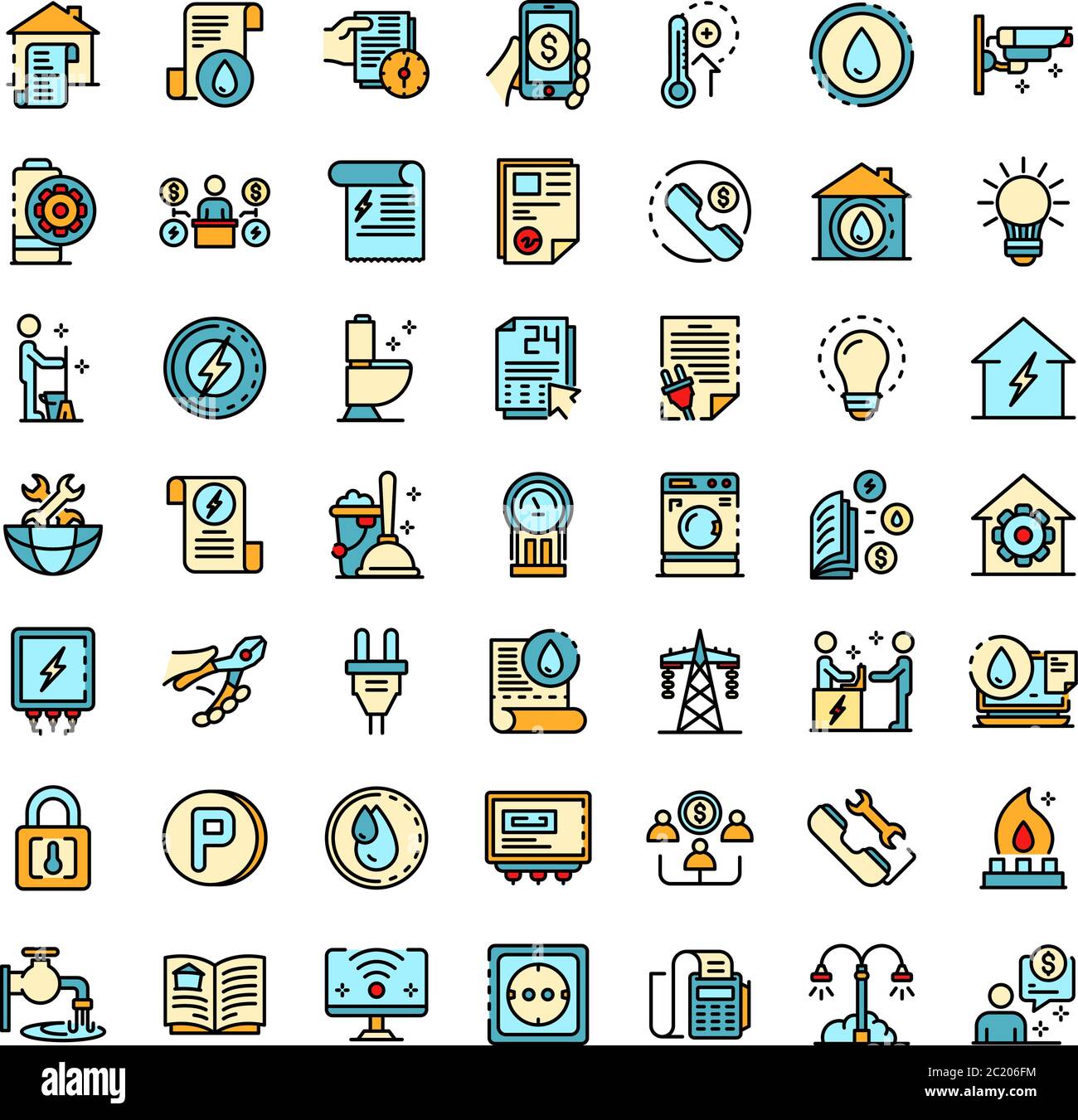 Woman gas bill Stock Vector Images - Alamy