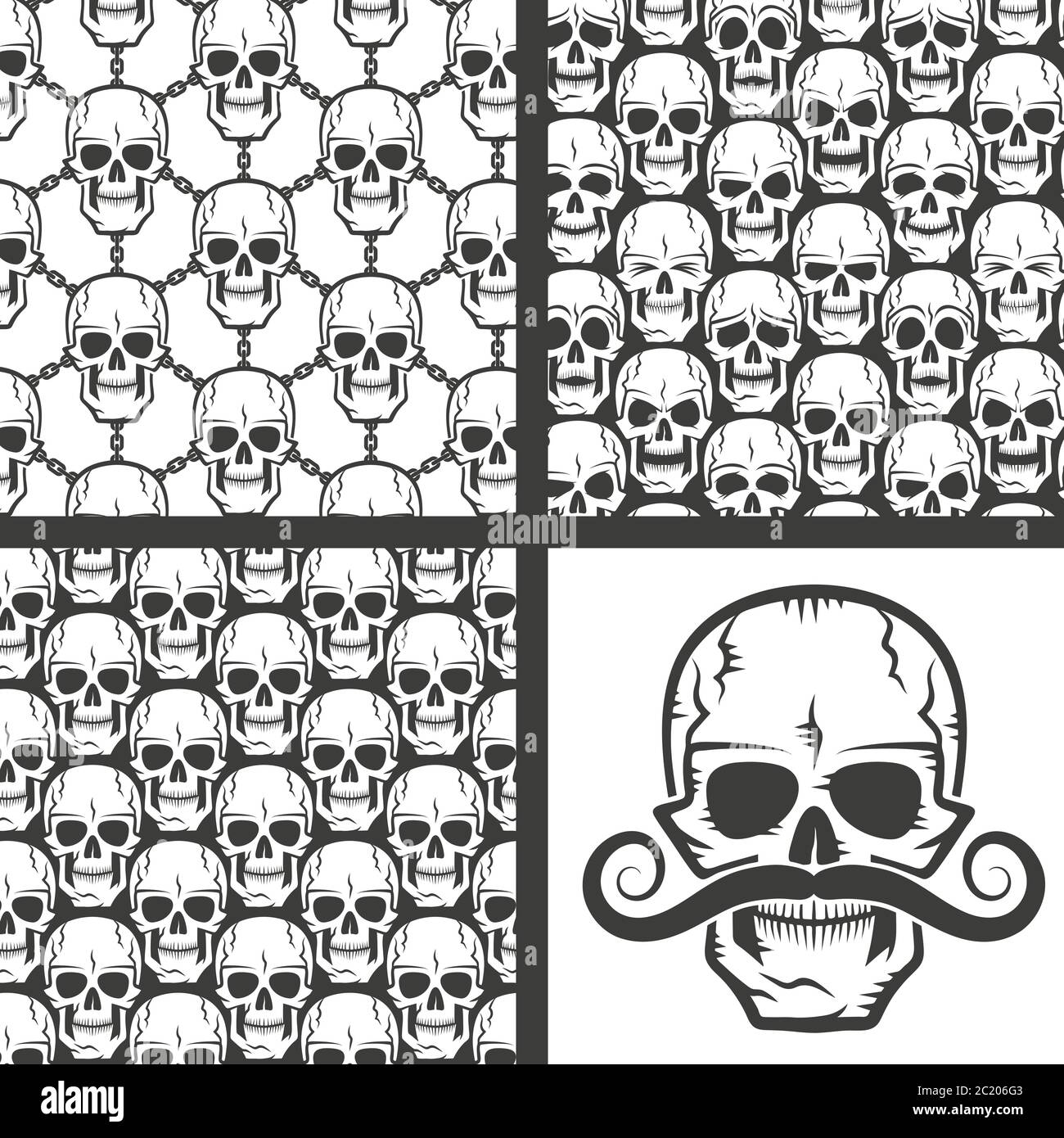 Skull pattern hi-res stock photography and images - Alamy