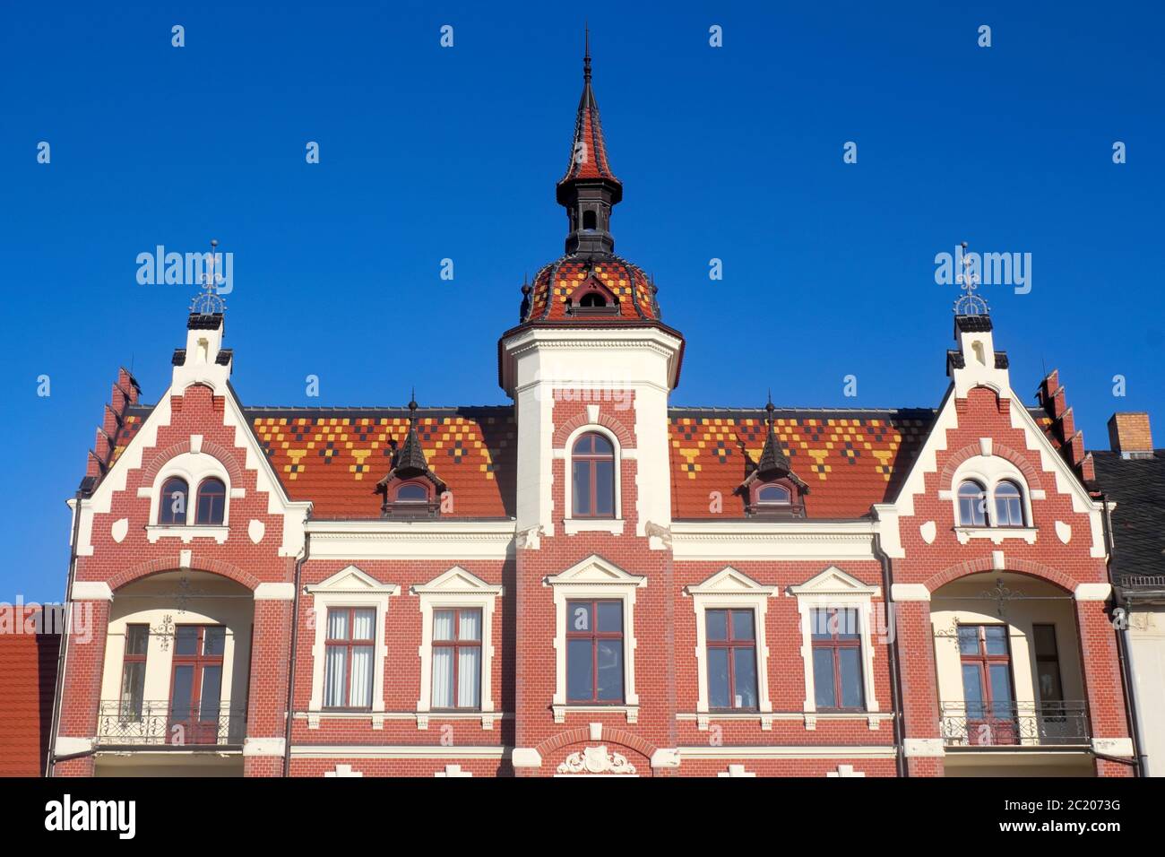 Old building with turret Stock Photo - Alamy