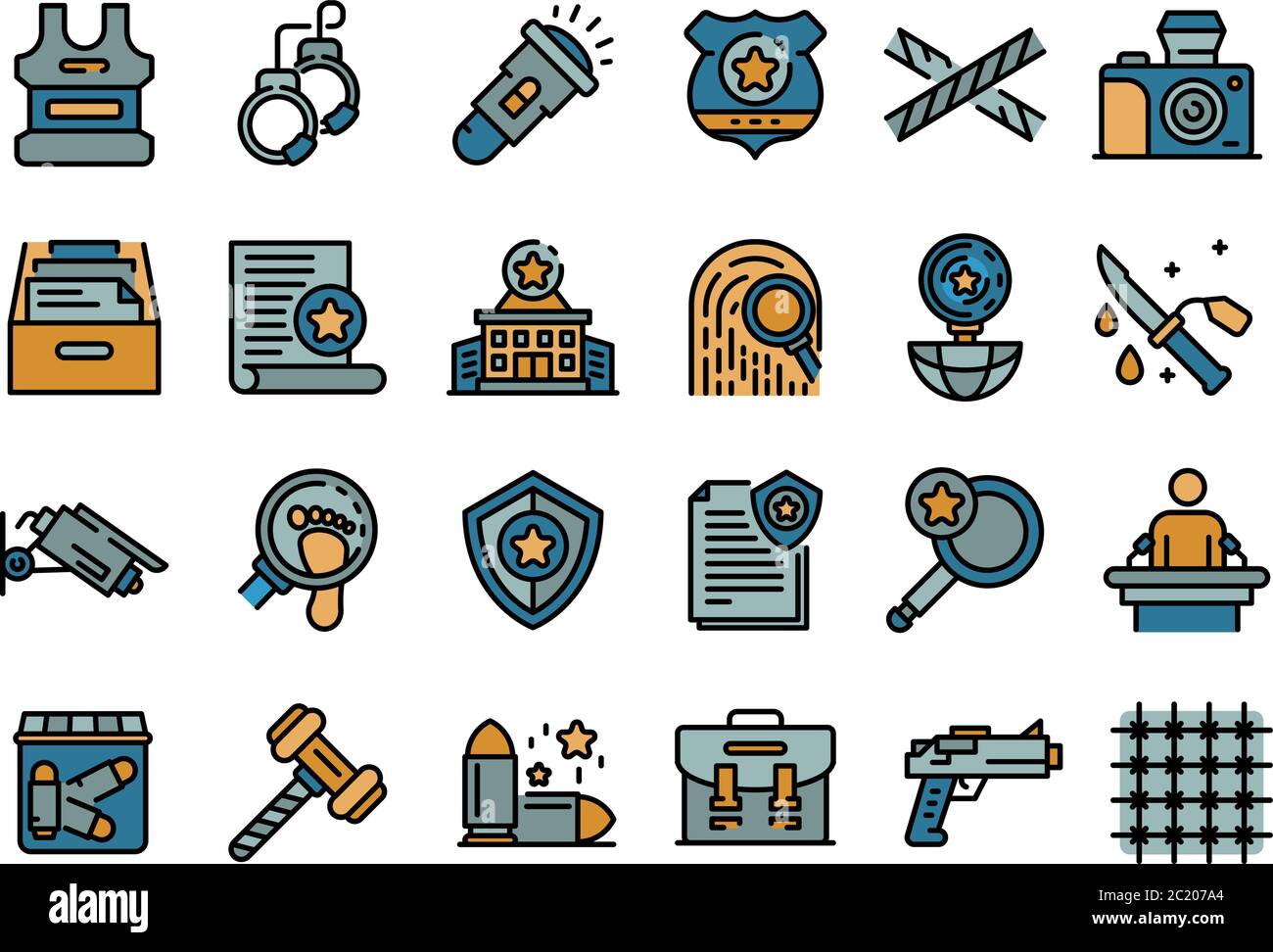 Criminal court line color Cut Out Stock Images & Pictures - Alamy