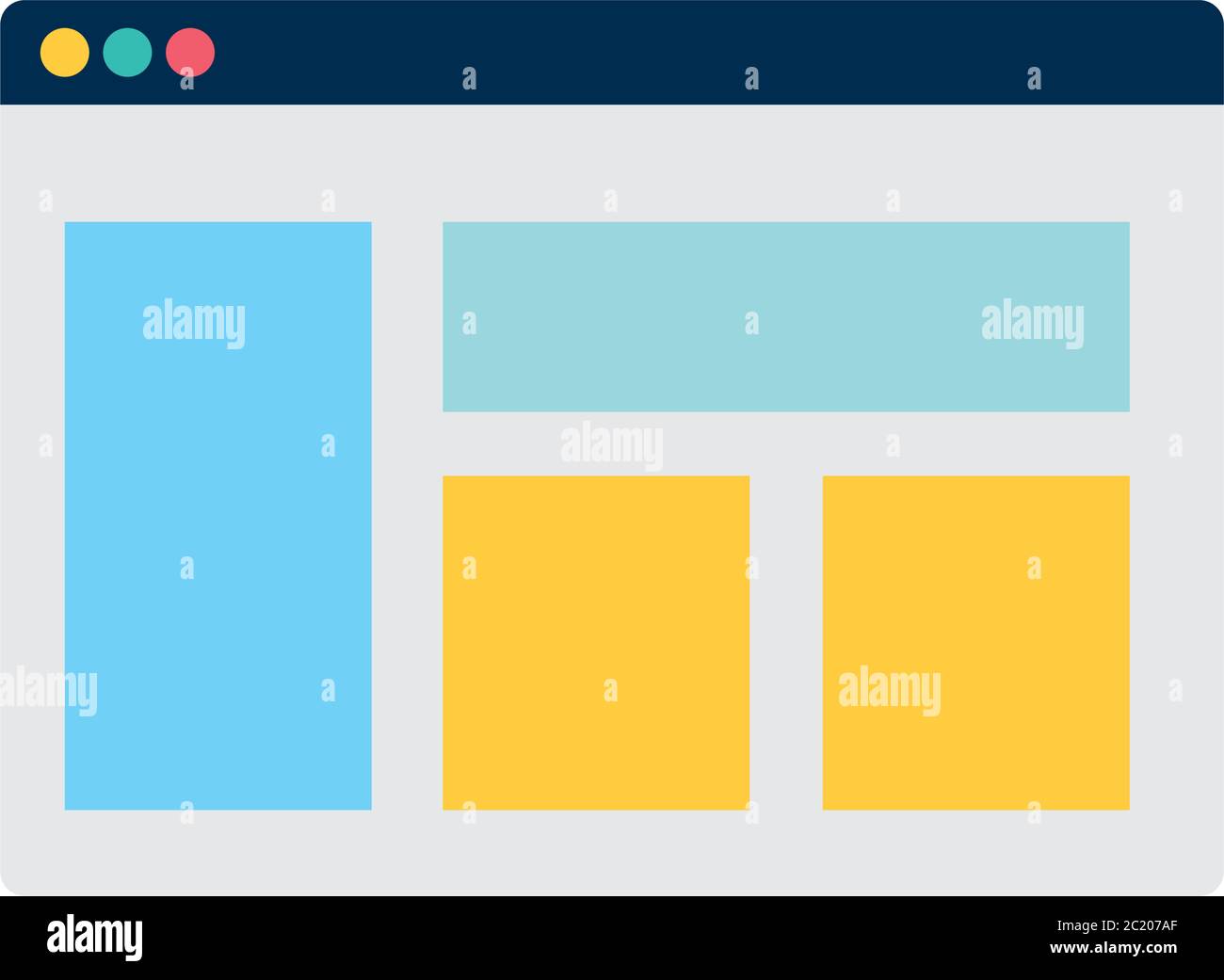 Website page design, Technology internet media layout development and ...