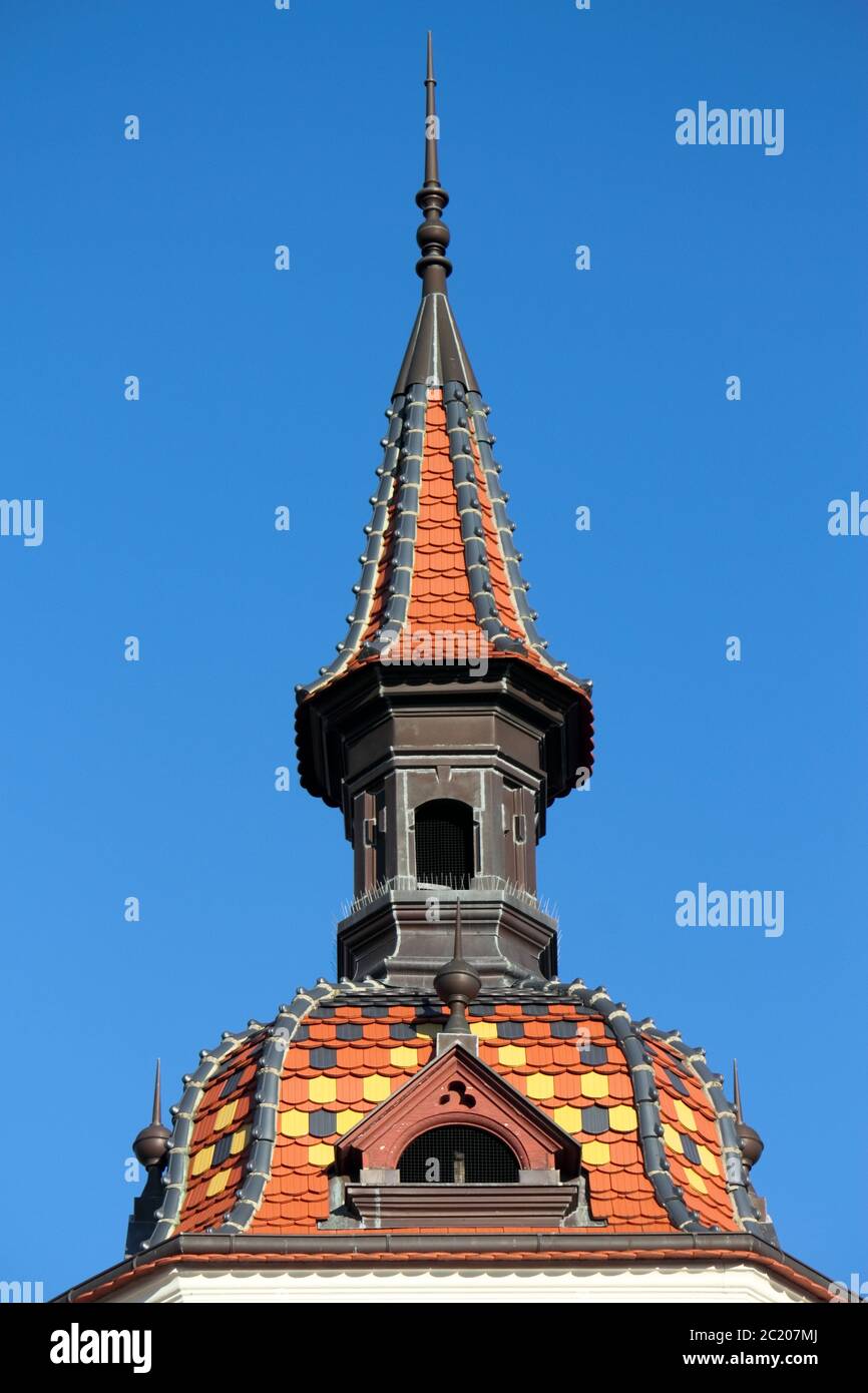 Colourful house tower Stock Photo - Alamy