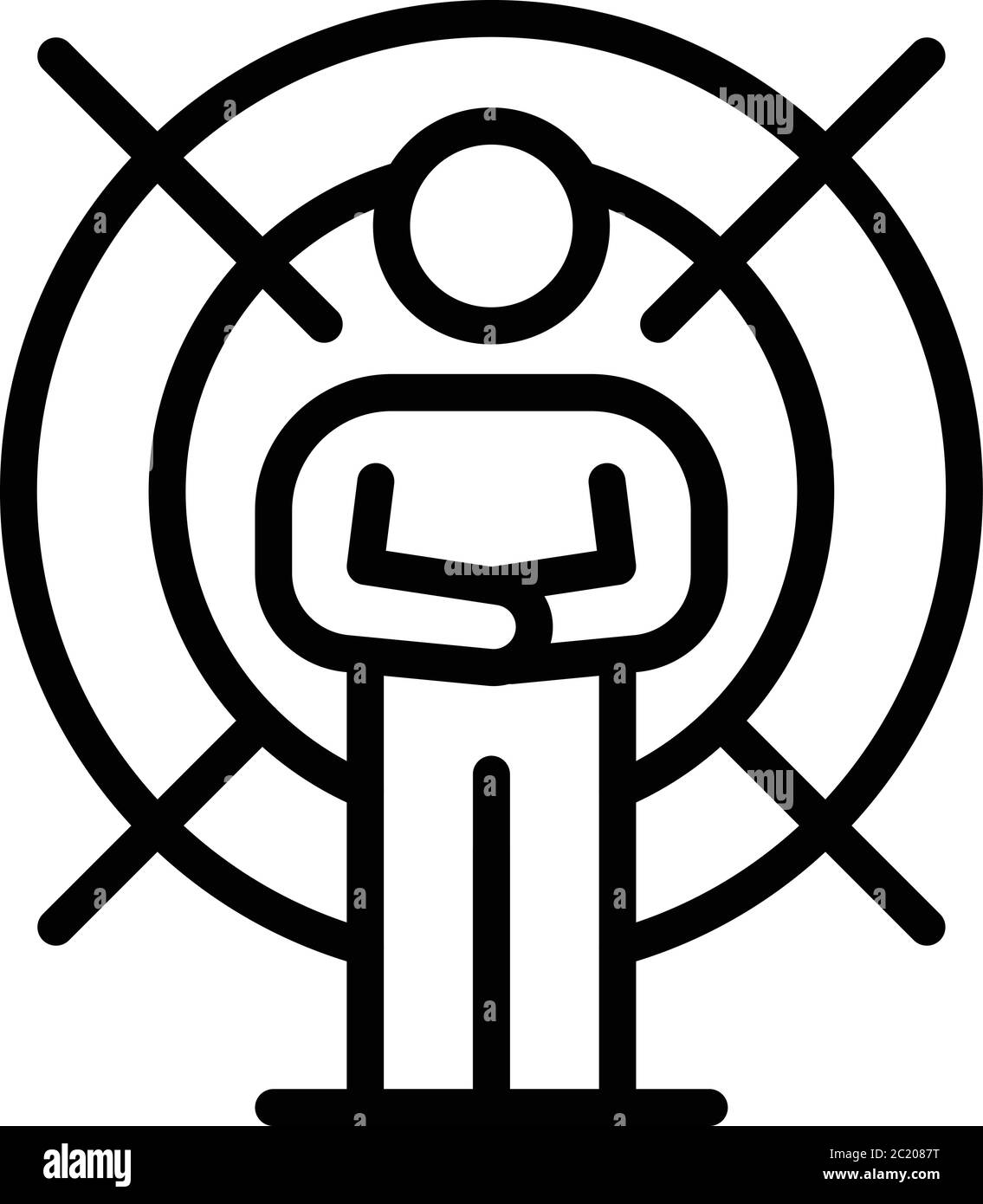 Target man icon, outline style Stock Vector Image & Art - Alamy