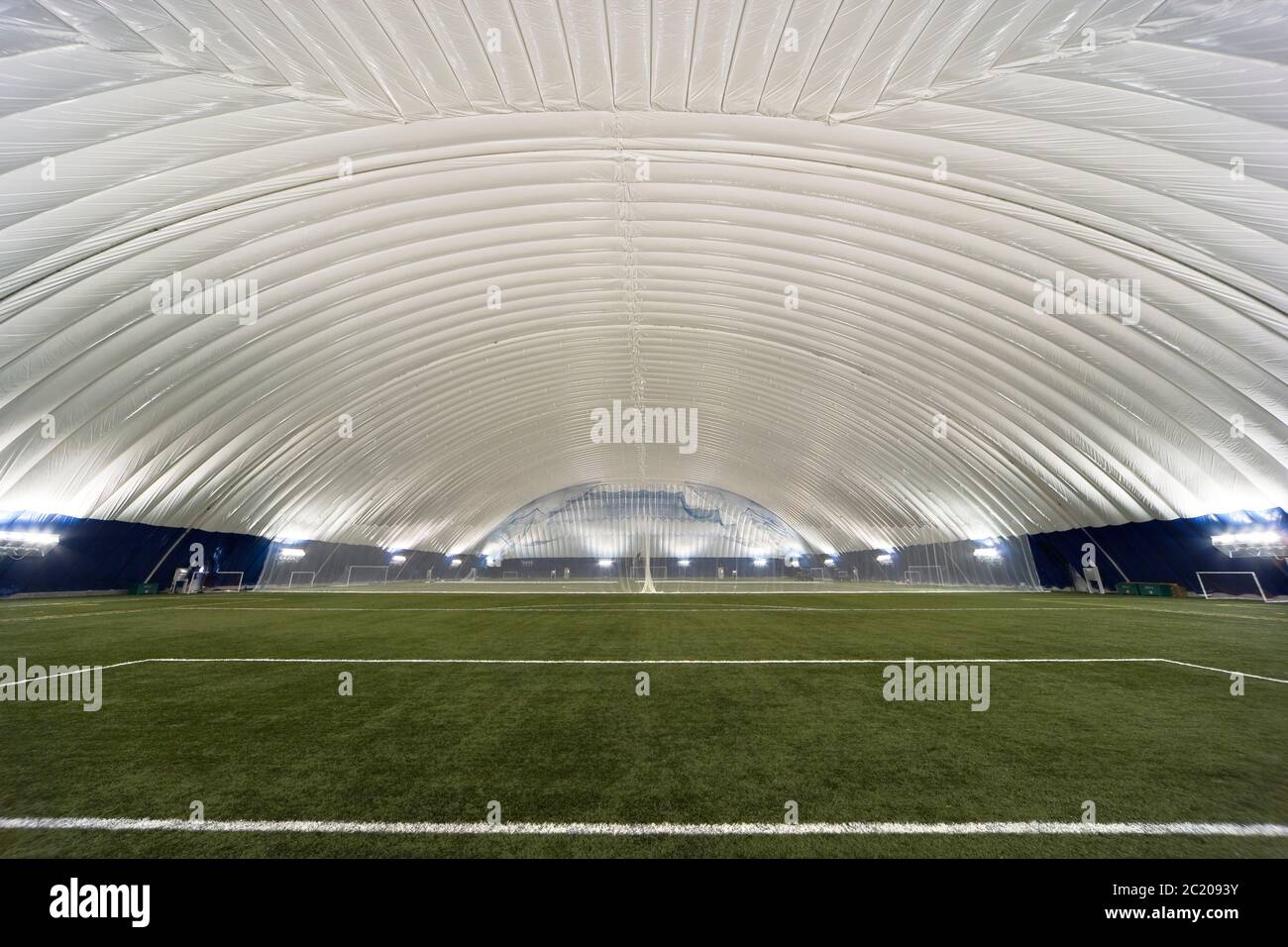 Interior view of a multi-sport inflatable dome Stock Photo - Alamy