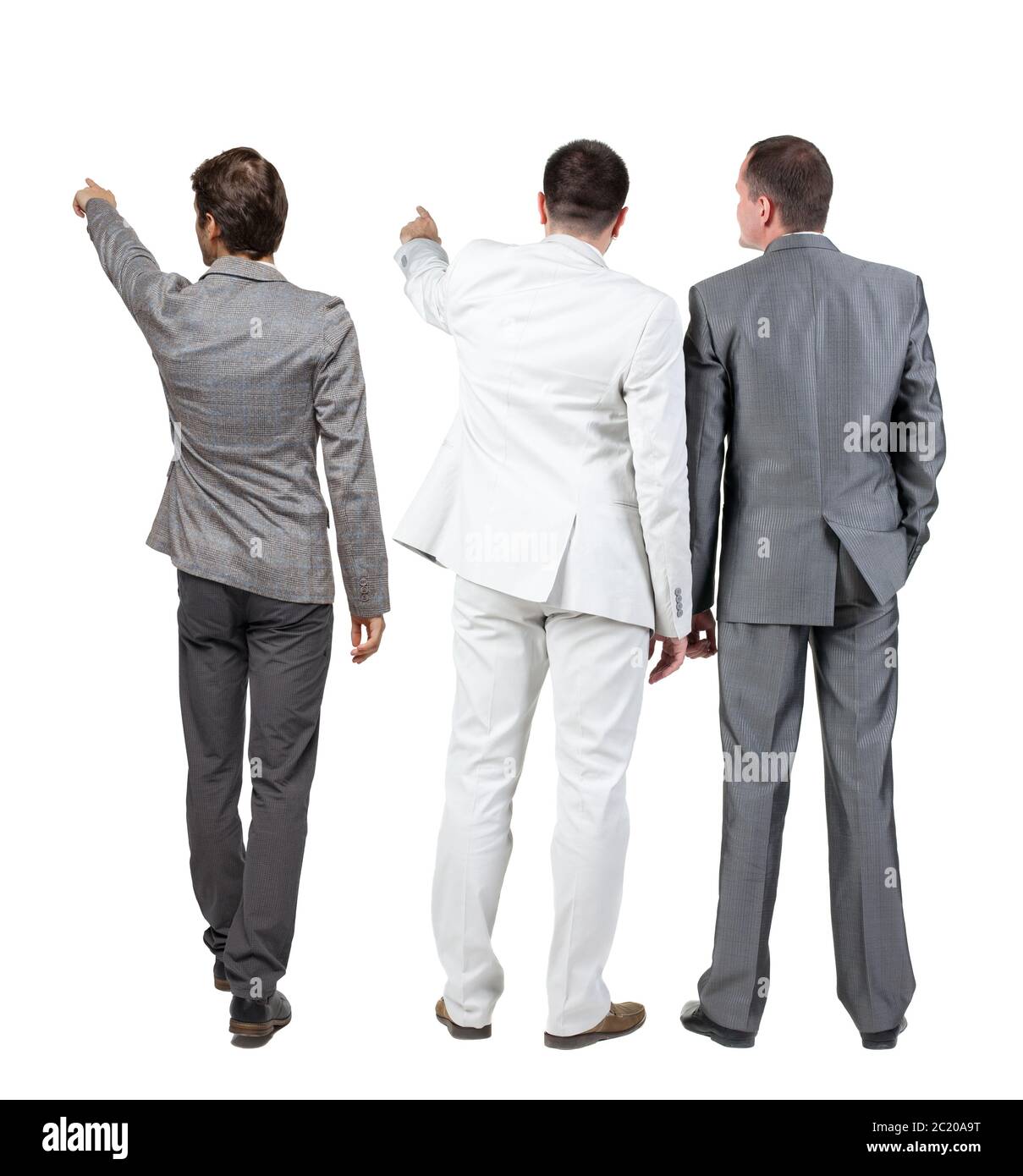 Back view group business people in suit. Business team. Rear view ...