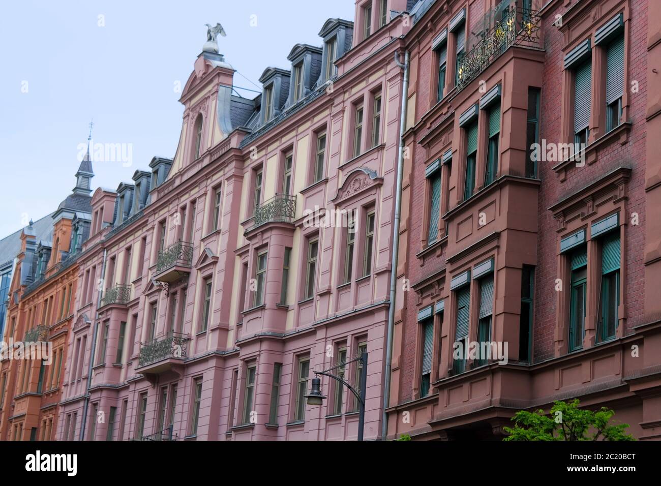 Red Old Building Facades Stock Photo - Alamy