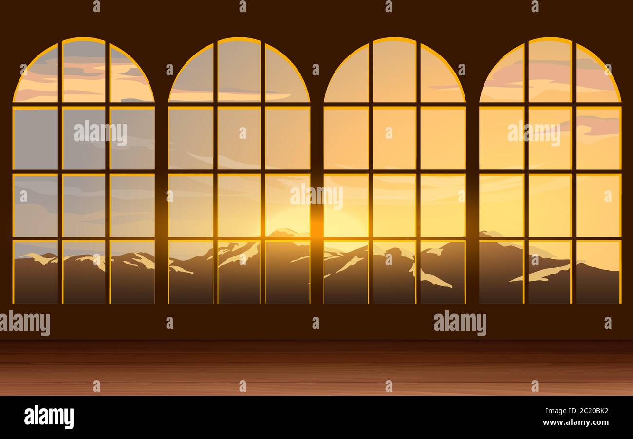 Morning light on windows Stock Vector Images - Alamy