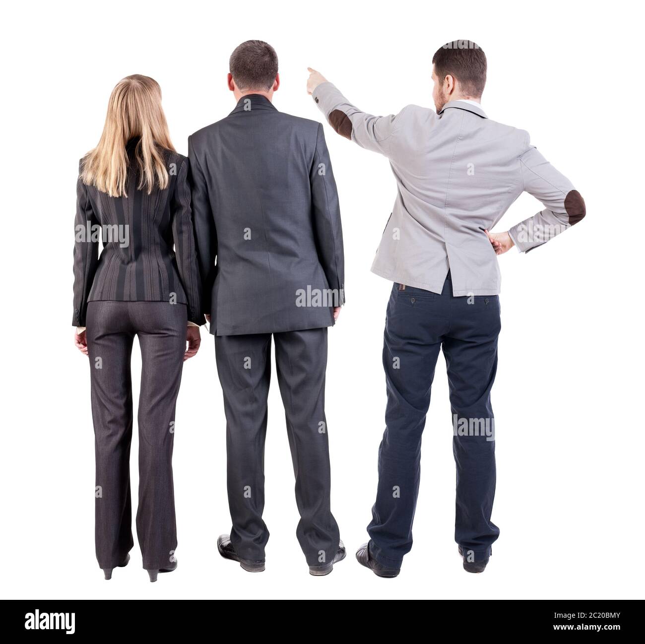 Back view group business people in suit. Business team. Rear view ...