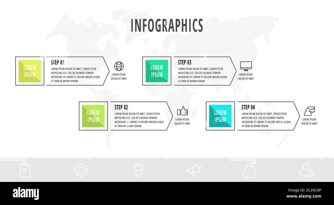 Four steps sequence process diagram hi-res stock photography and images ...