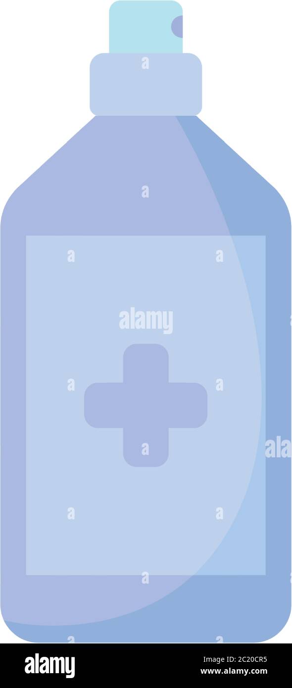 antiseptic in a bottle with a spray , flat style icon vector ...