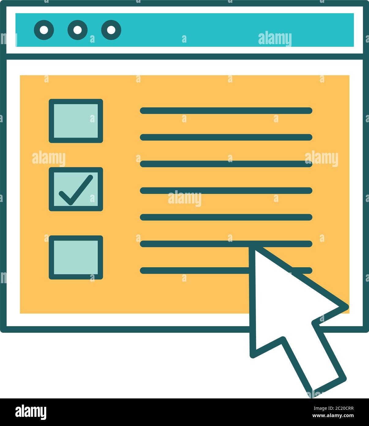 Website page line and fill style icon design, Technology internet media ...
