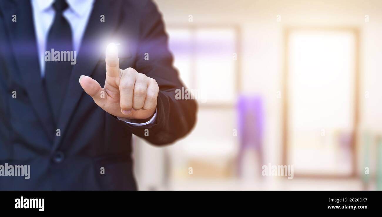 Finger point screen black hi-res stock photography and images - Alamy